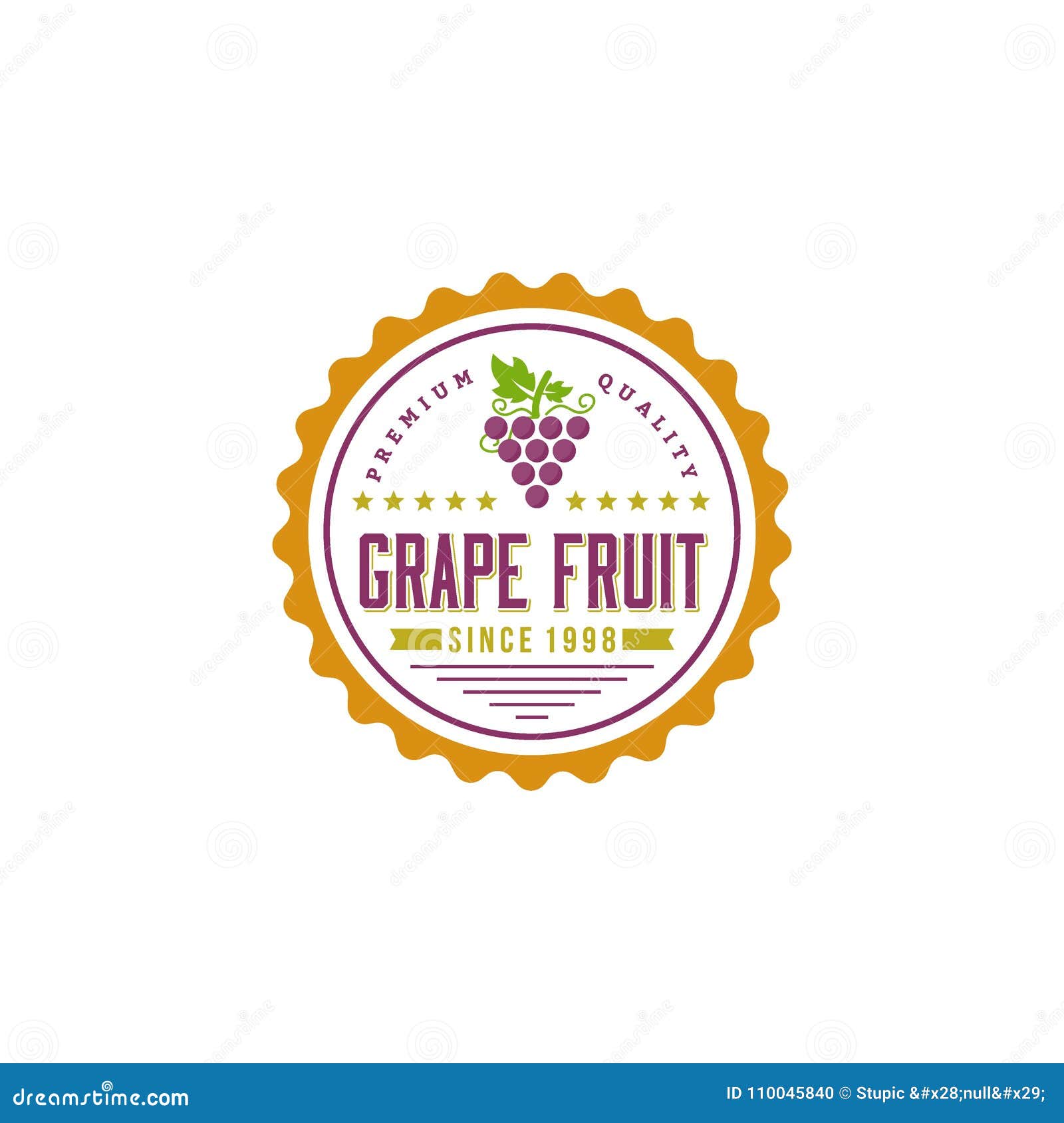 Creative Grape Logo Vector Art Logo Stock Illustration - Illustration ...
