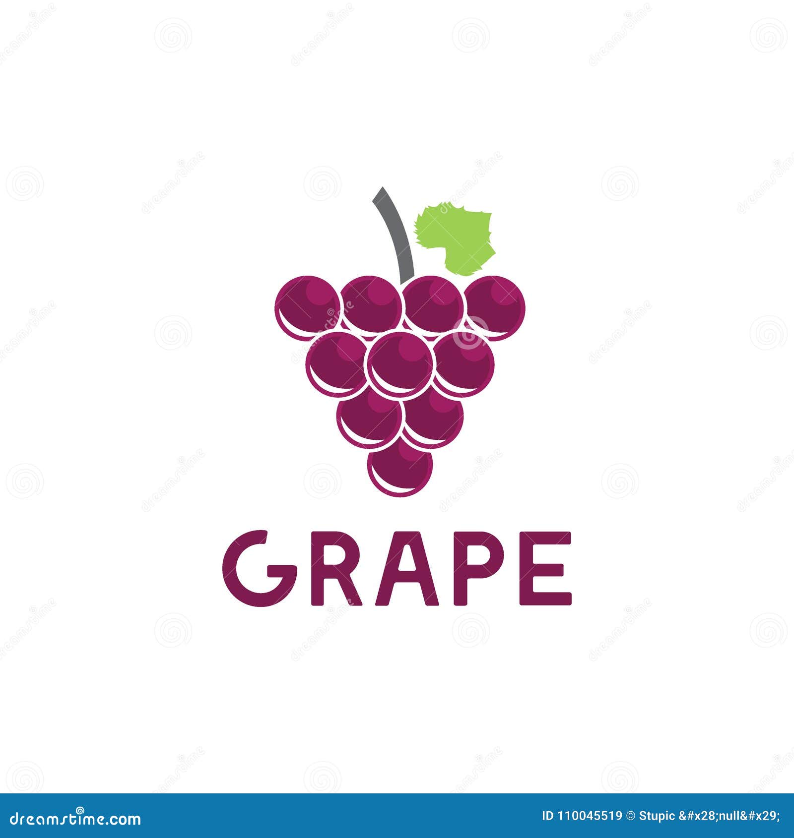 Creative Grape Logo Vector Art Logo Stock Illustration - Illustration ...