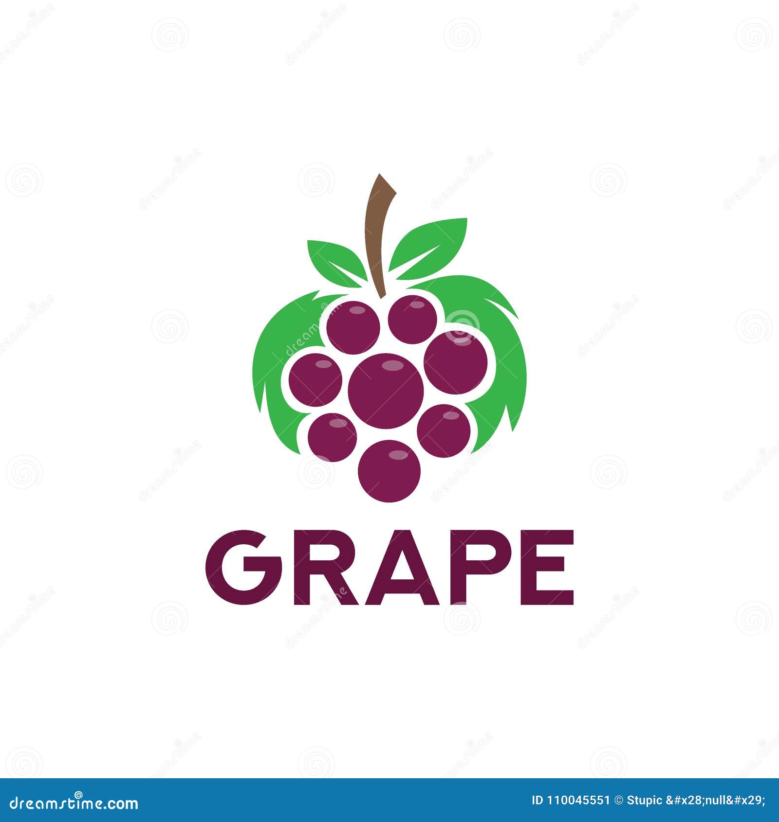 Creative Grape Logo Vector Art Logo Stock Illustration - Illustration ...