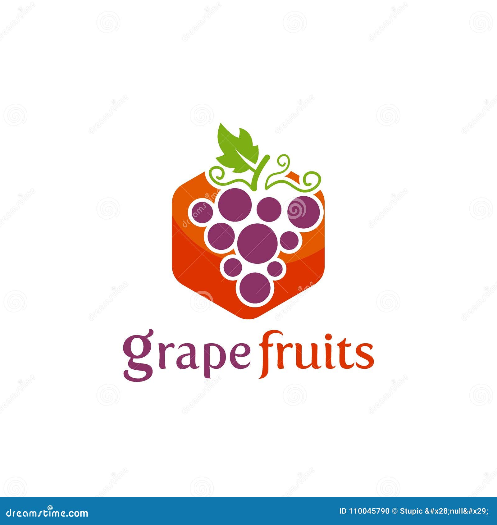 Creative Grape Logo Vector Art Logo Stock Illustration - Illustration ...