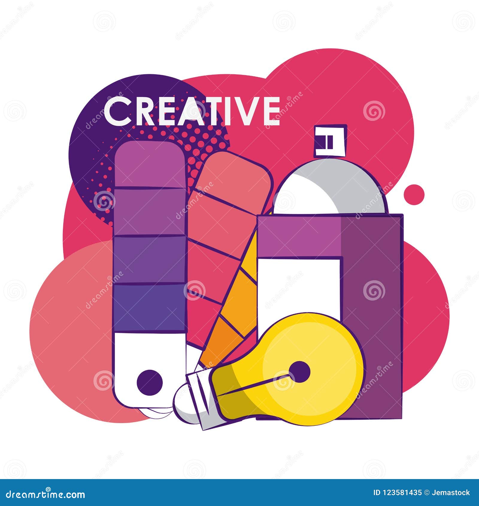 Creative graphic design stock vector. Illustration of thinker - 123581435