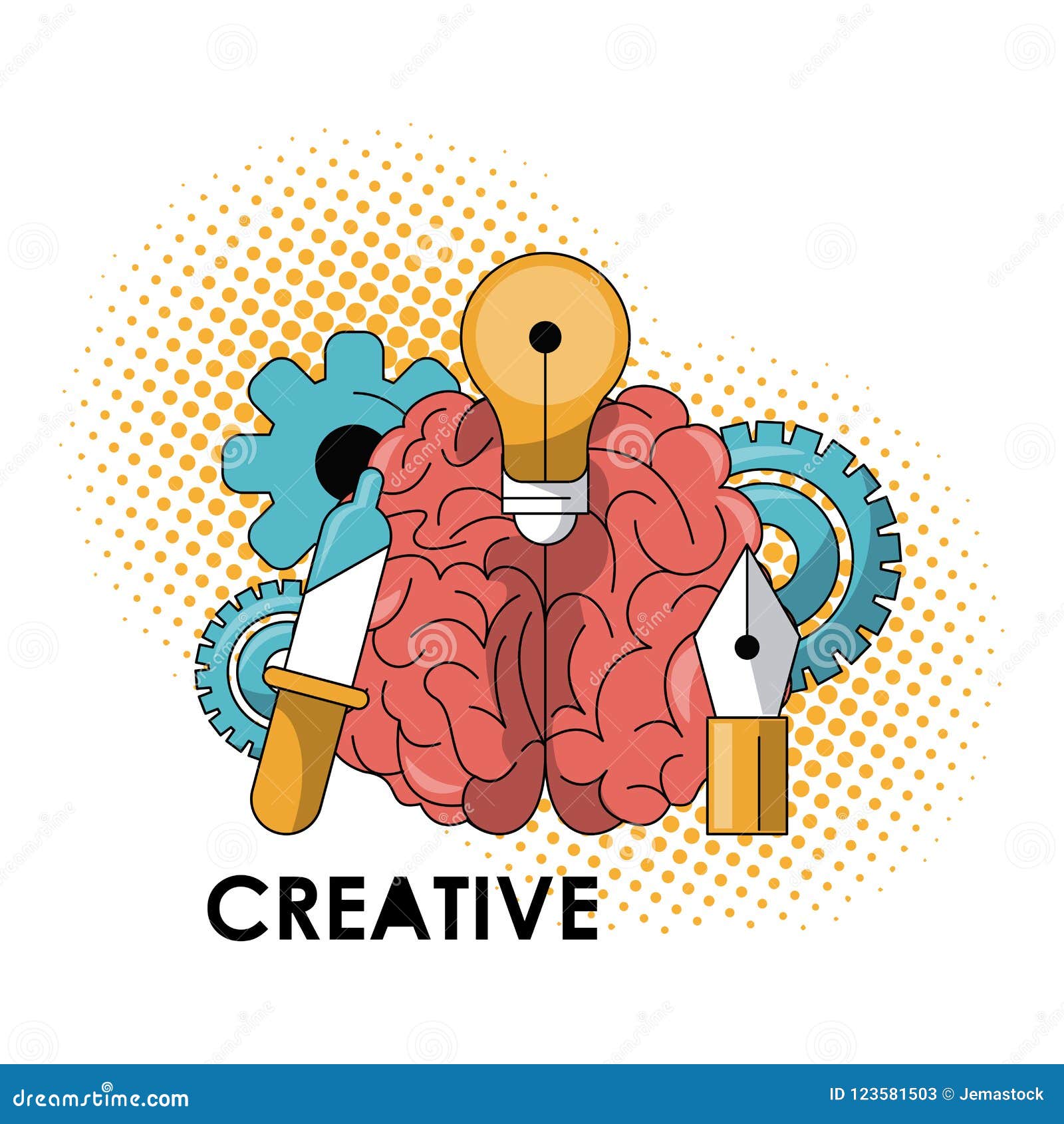 Creative graphic design stock vector. Illustration of work - 123581503
