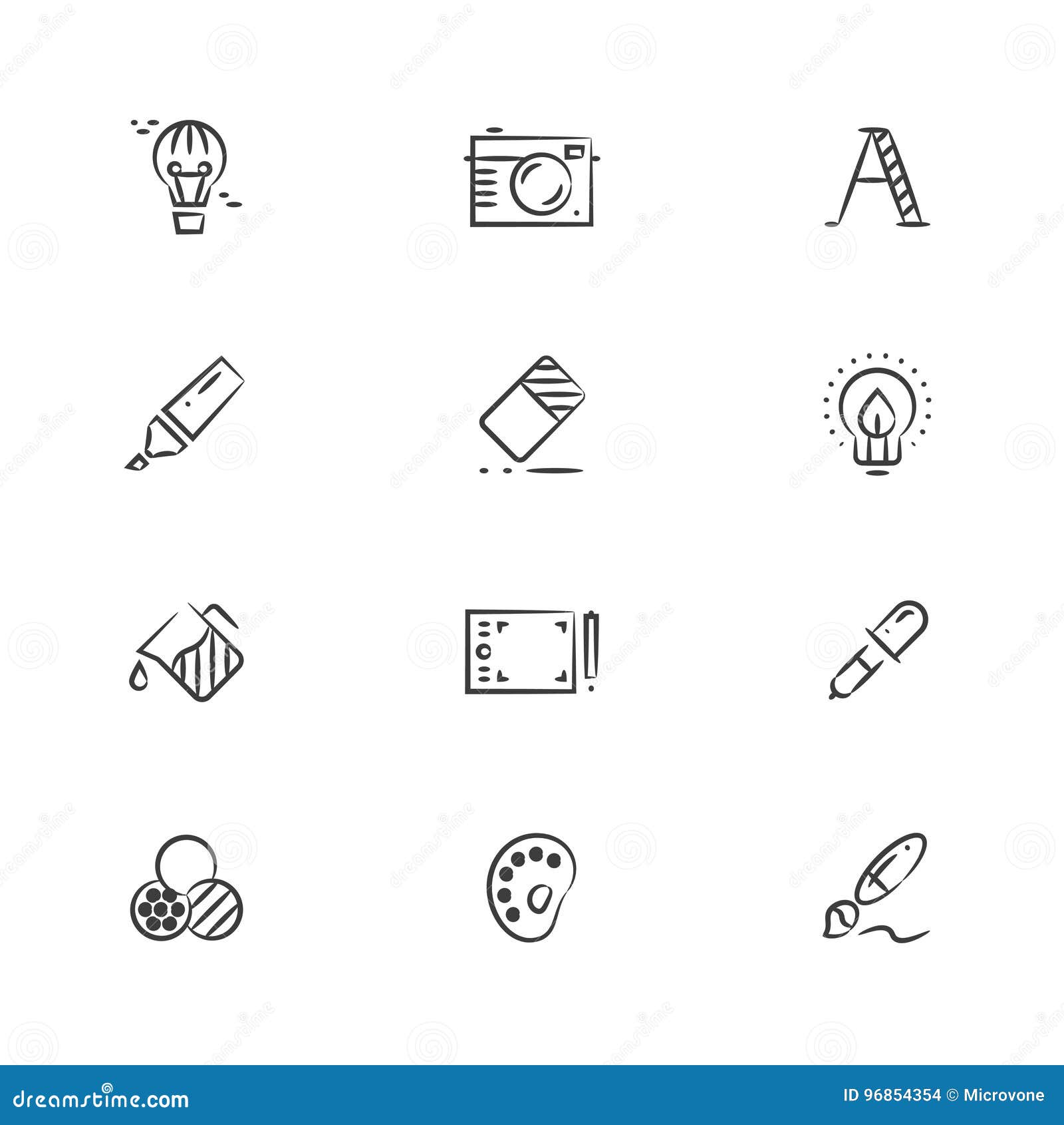 Creative and Graphic Design Tools Line Icons Stock Vector ...
