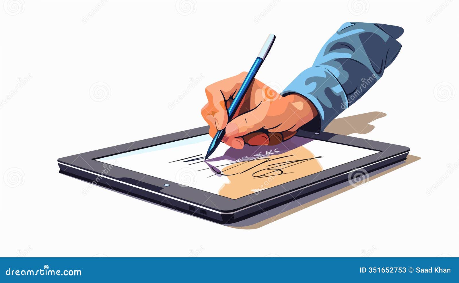 Creative Graphic Designer Using Tablet for Drawing Professionally Stock ...