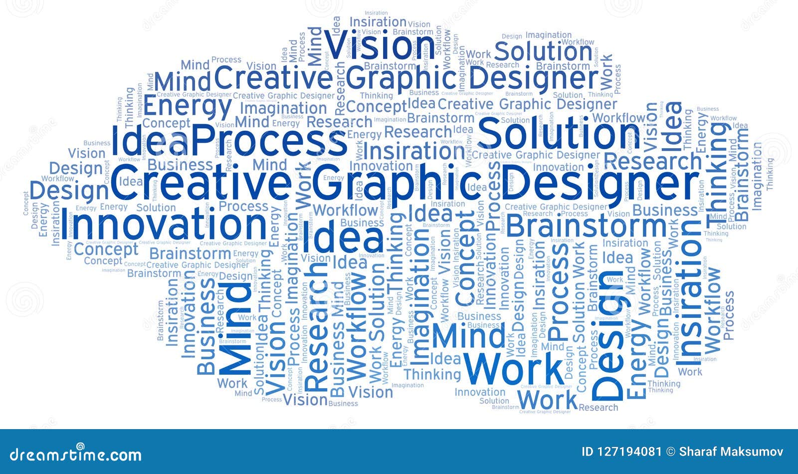 Creative Graphic Designer Word Cloud, Made with Text only. Stock ...