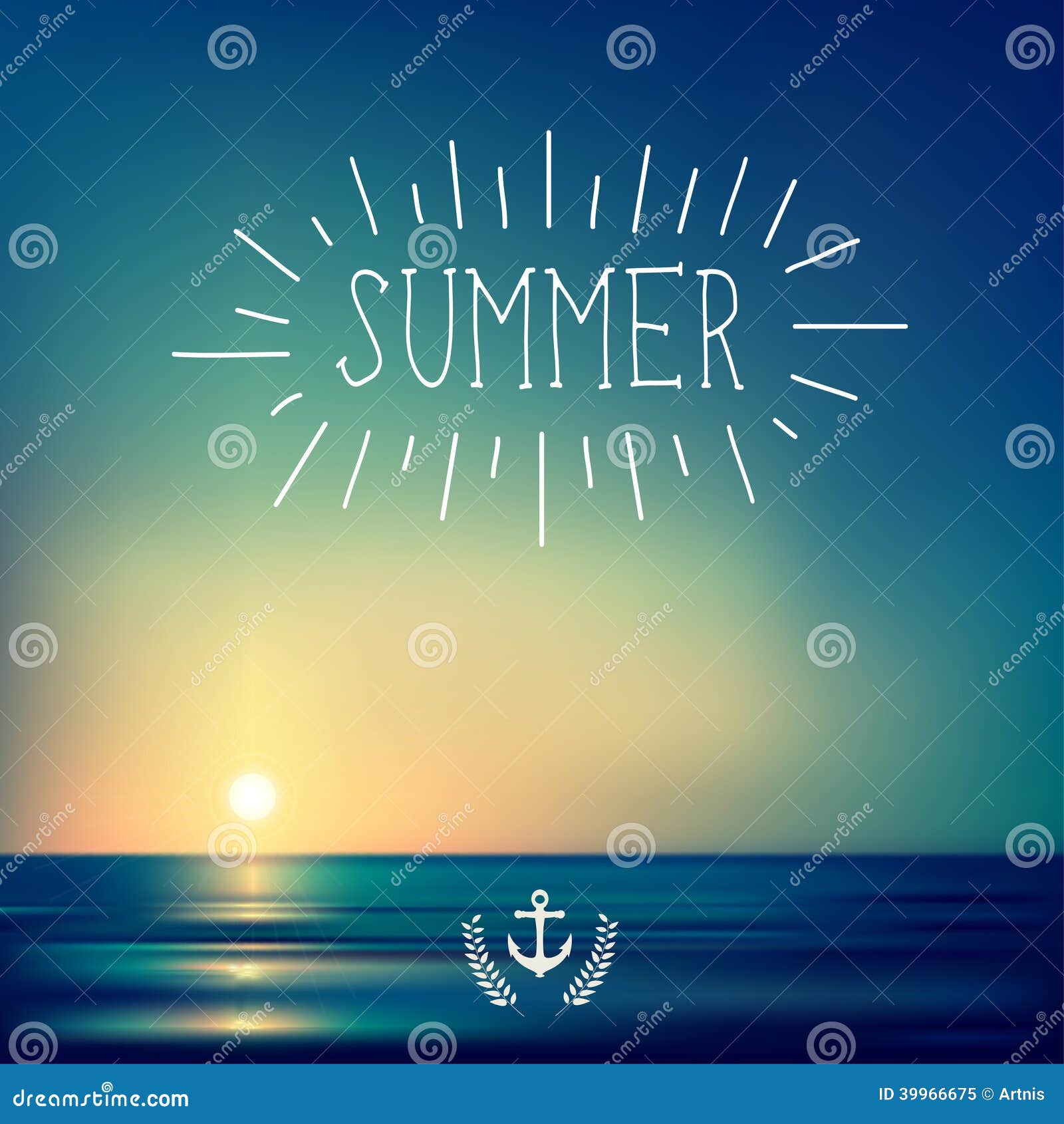 Creative Graphic Message for Your Summer Design Stock Vector ...