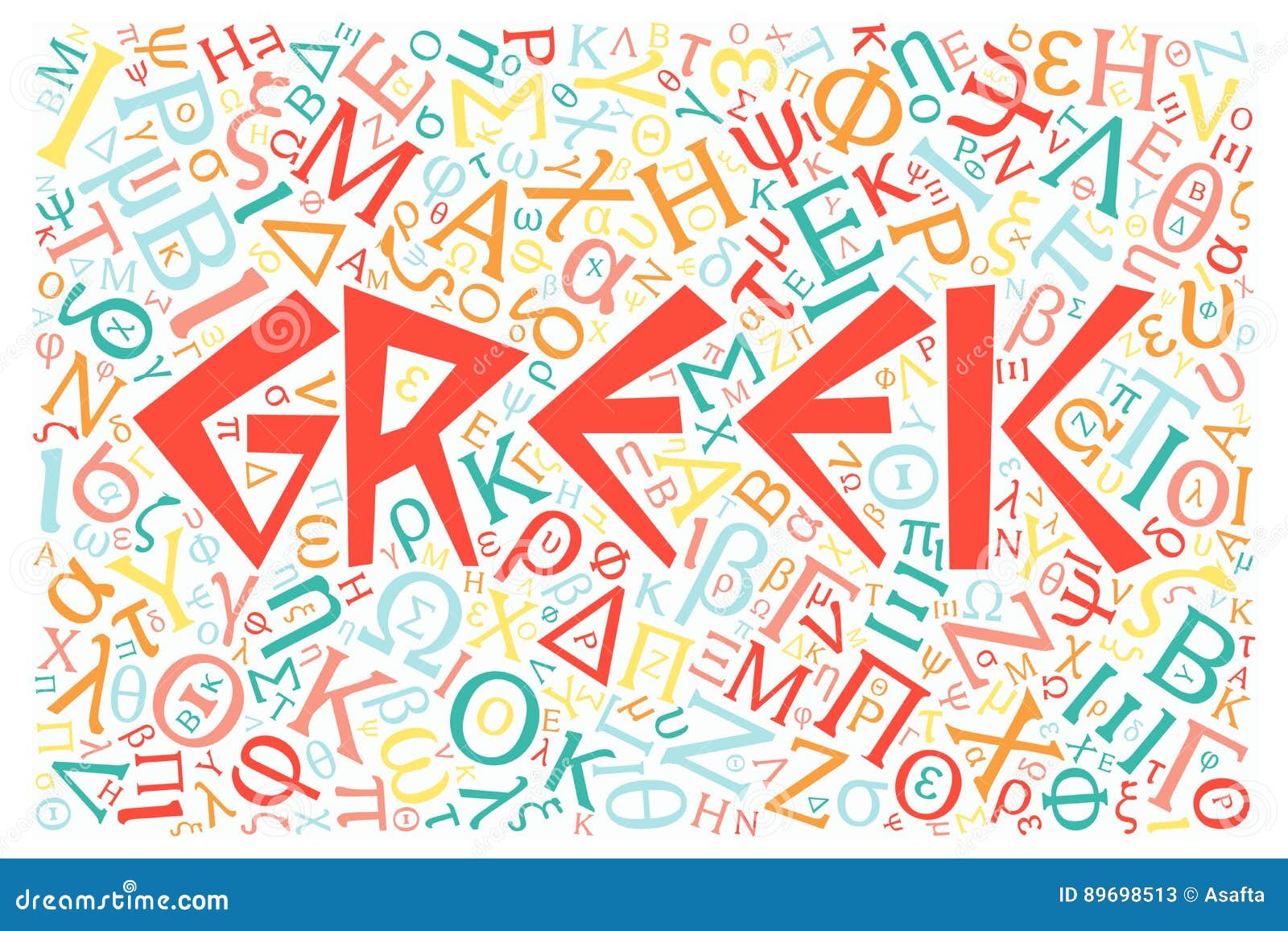 Creative Greek Alphabet Texture Background Stock Illustration ...