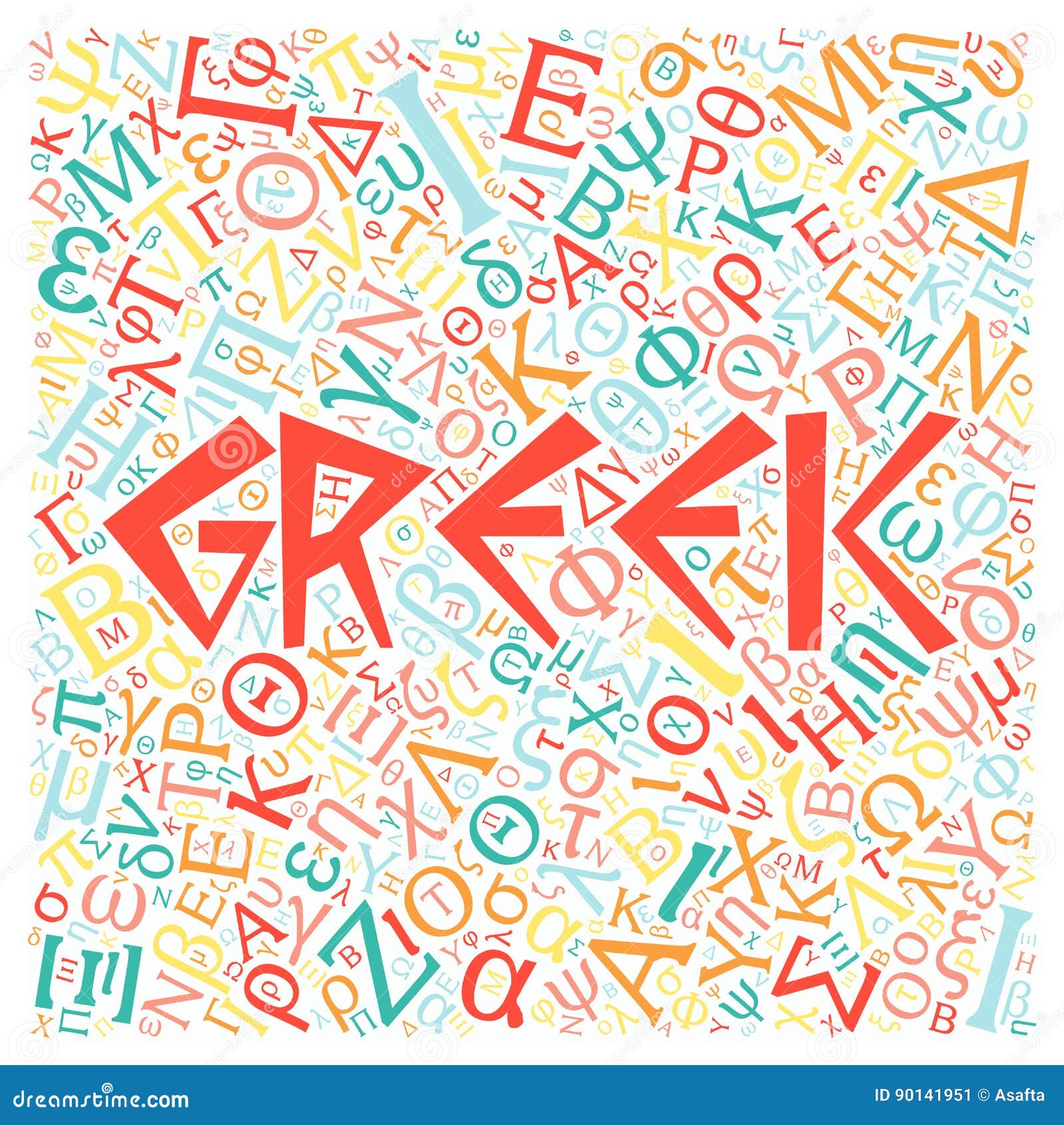 Creative Greek Alphabet Texture Background Stock Illustration ...