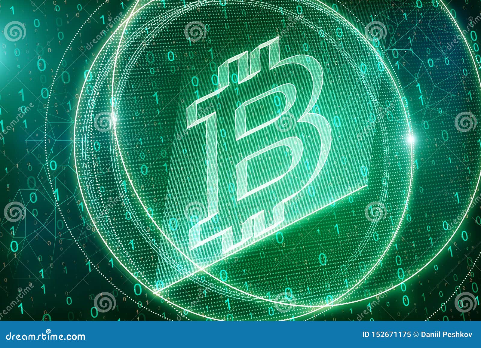 Creative Green Bitcoin Backdrop Stock Illustration - Illustration of ...