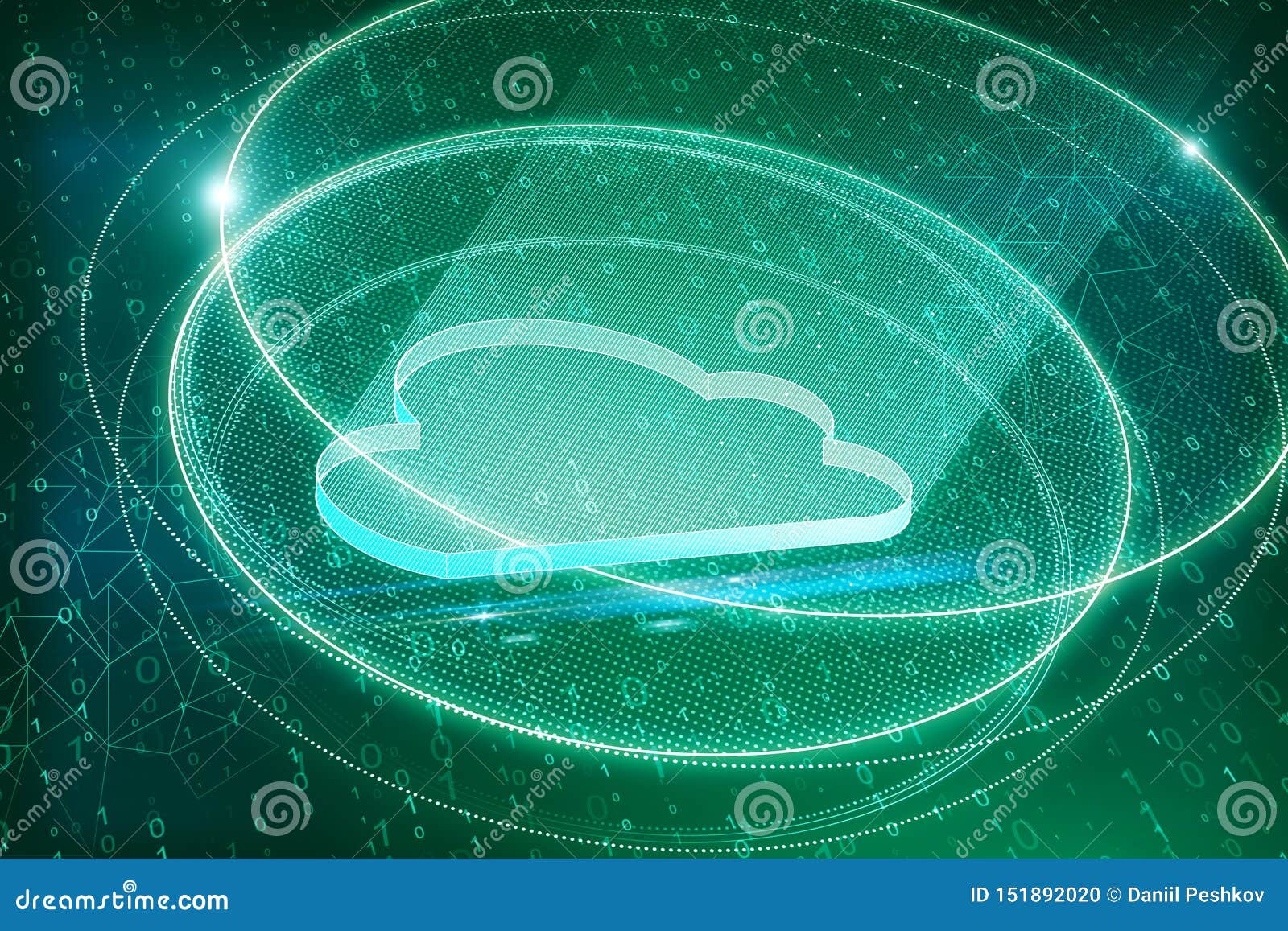 Creative Green Cloud Computing Stock Illustration - Illustration of ...