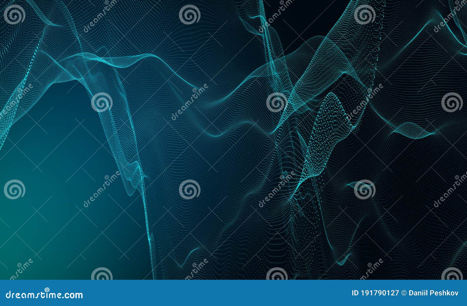 Creative Green Digital Wave Texture Stock Illustration - Illustration ...