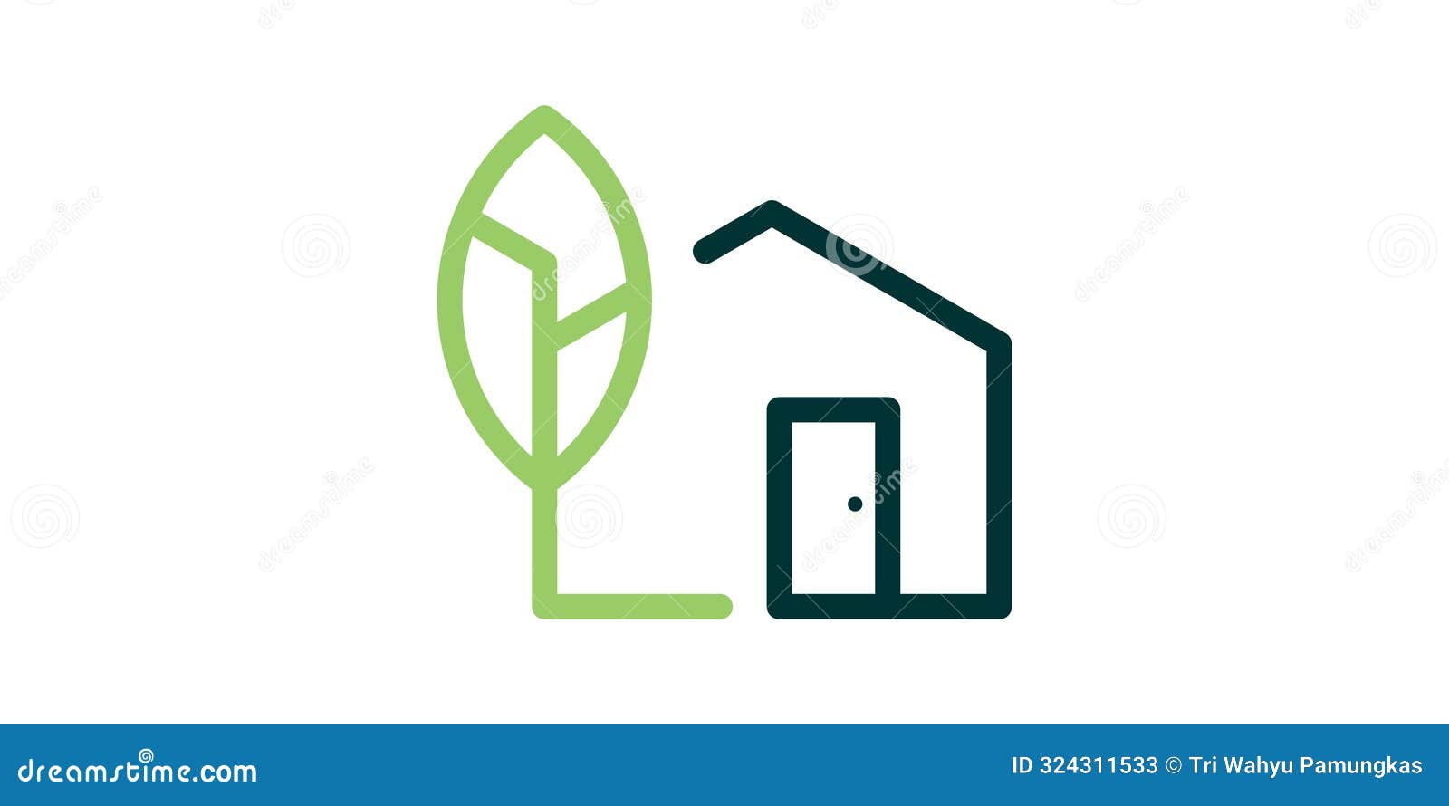 Creative Green House Logo Design Stock Vector - Illustration of ...