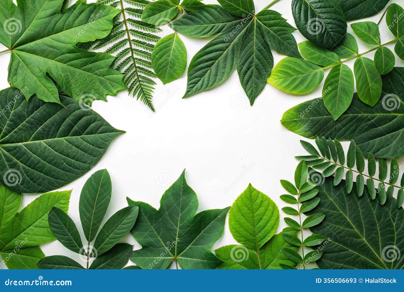 Creative Green Leaf Layout on Nature Background Stock Image - Image of ...