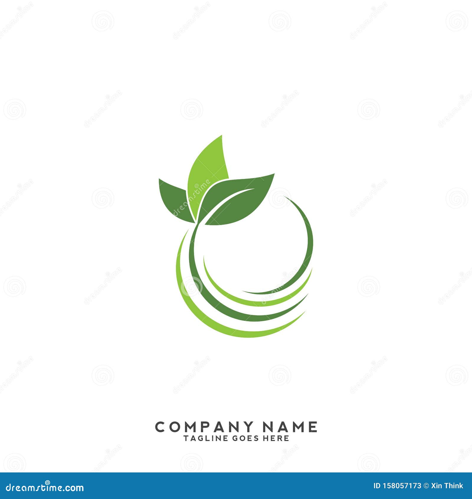 Creative Green Leaf Logo Template Stock Vector - Illustration of growth ...