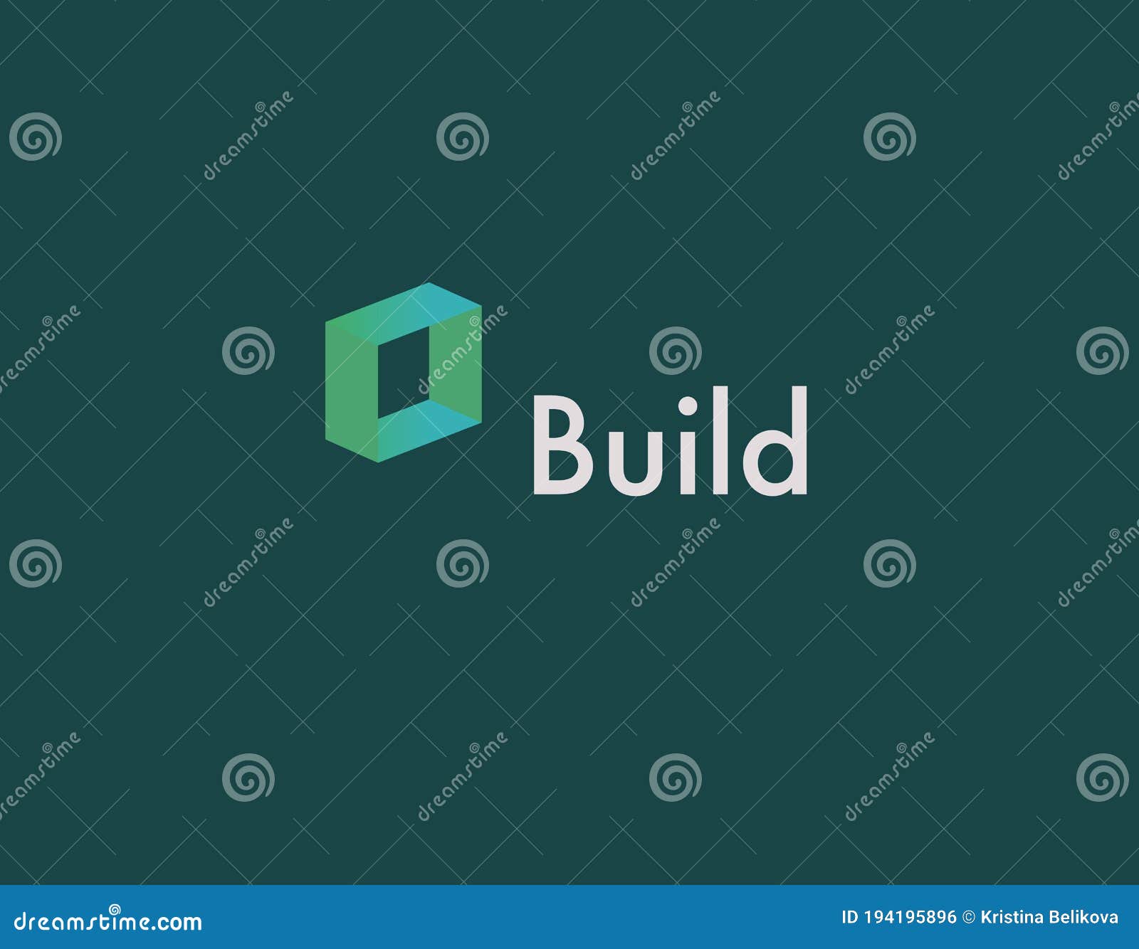 Creative Green Logo 3d Cube for Construction Company Stock Vector ...