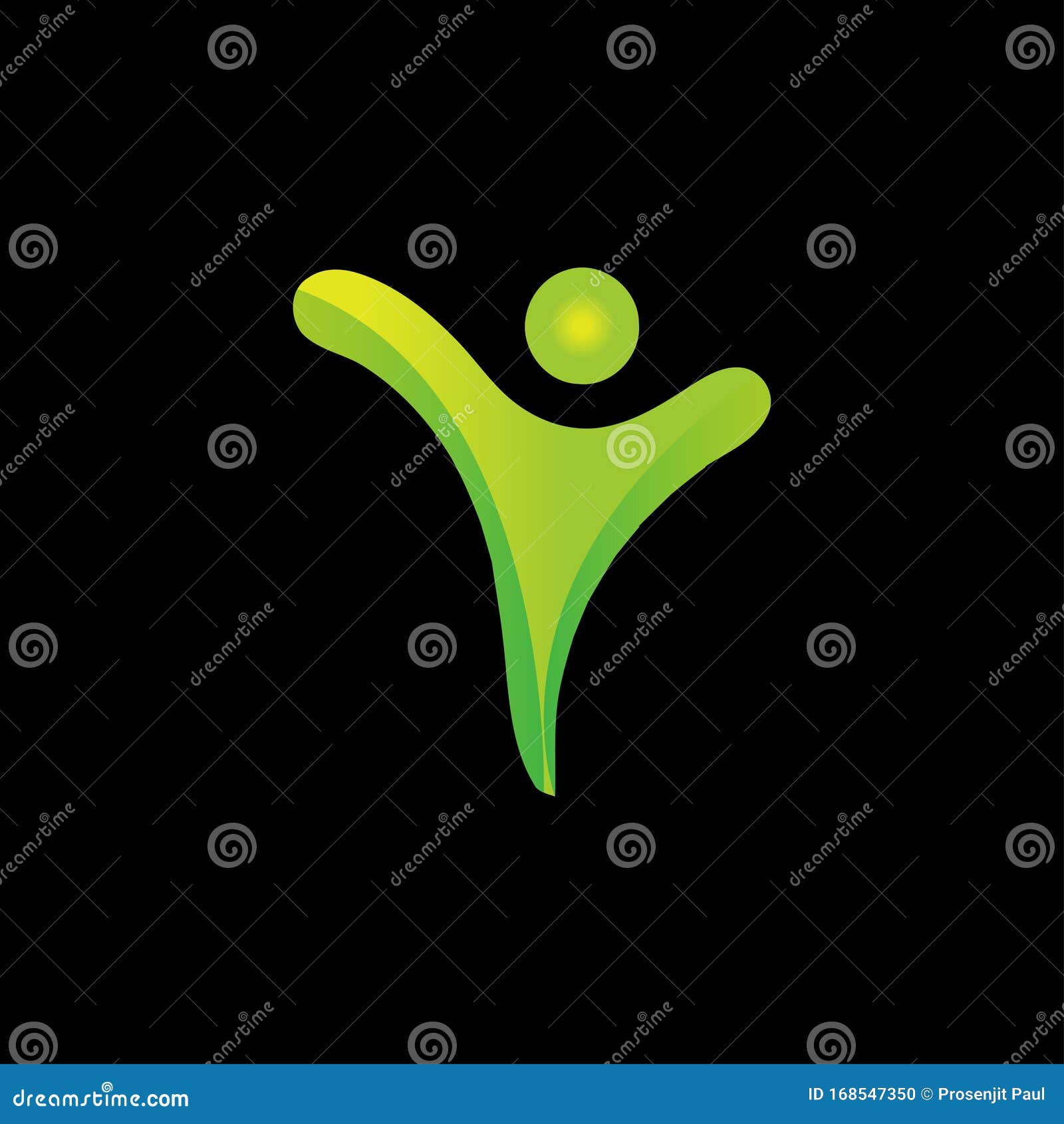 Creative Green People Logo Vector Design Stock Vector - Illustration of ...