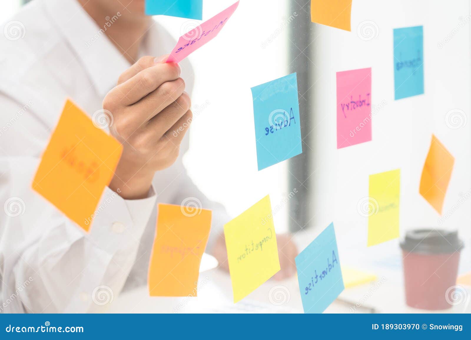 Creative Group of Business People Brainstorming Use Sticky Notes To ...