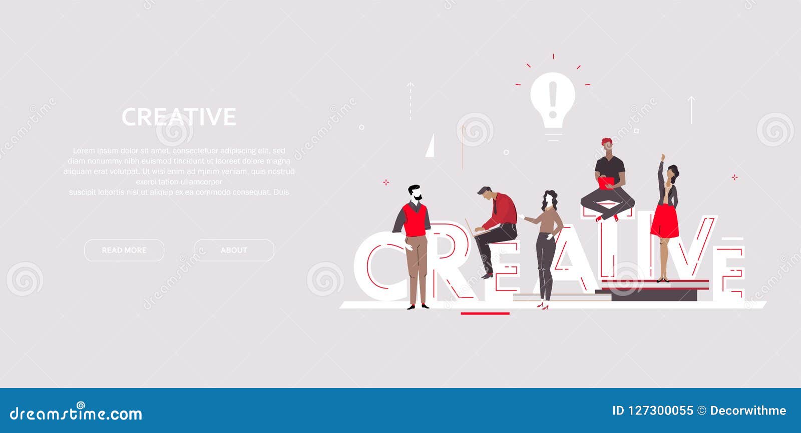 Creative Group - Flat Design Style Colorful Banner Stock Vector ...