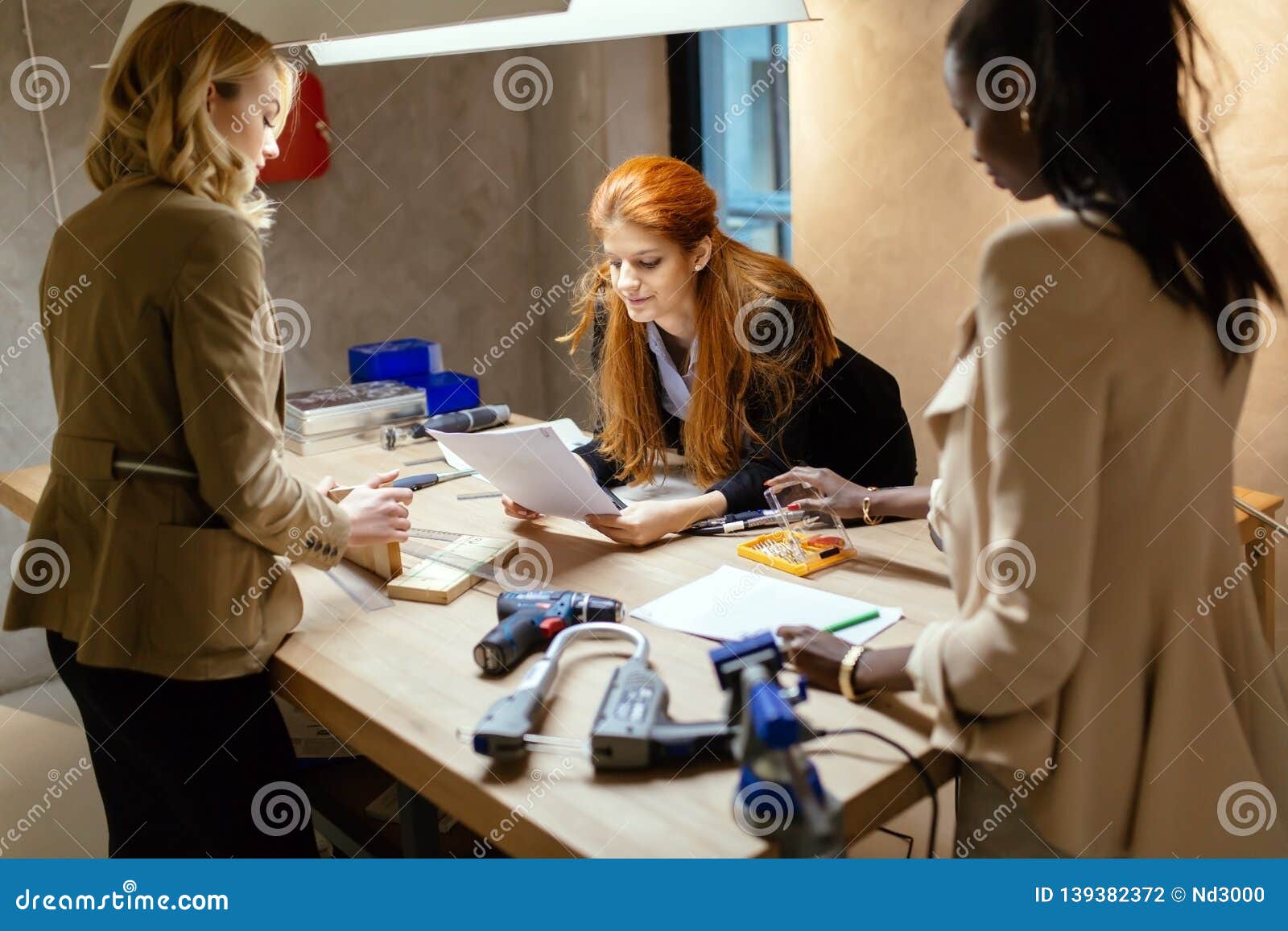 Creative Group of People Designing Stock Photo - Image of industry ...