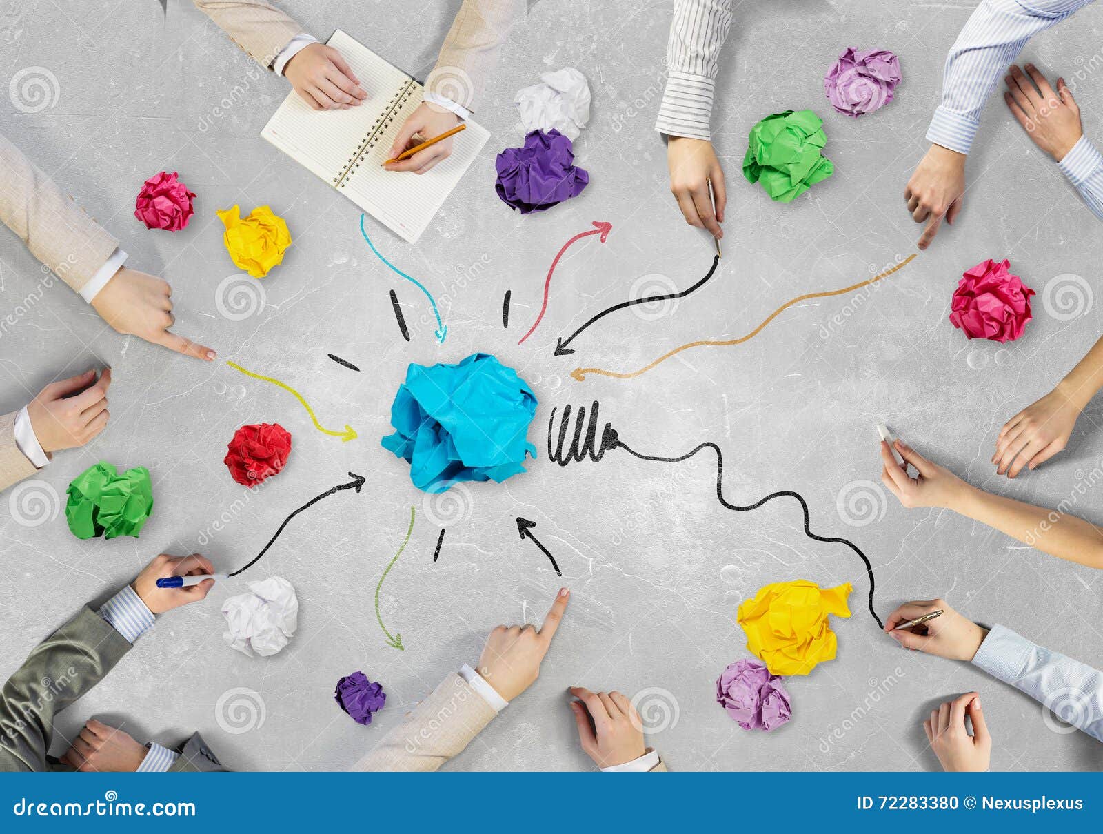 Creative group at work stock photo. Image of team, people - 72283380