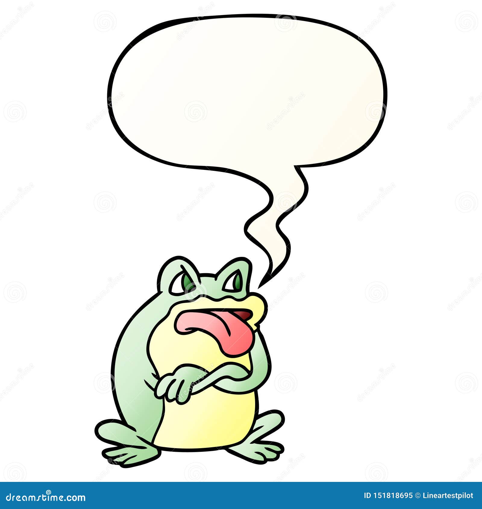 Grumpy Fat Frog Cartoon Character | CartoonDealer.com #21144673