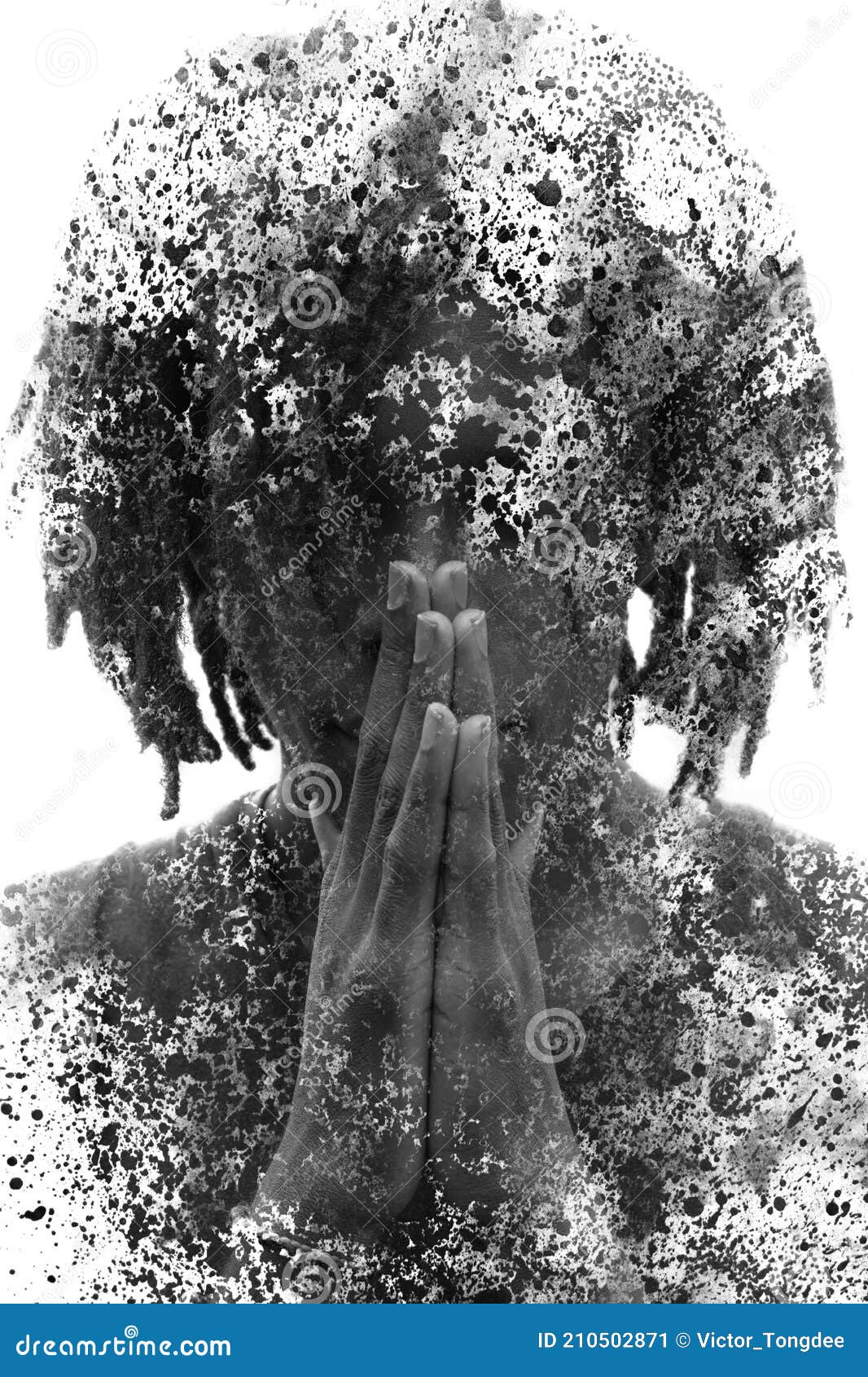 A Grunge Portrait with Textured Effect Stock Image - Image of ...