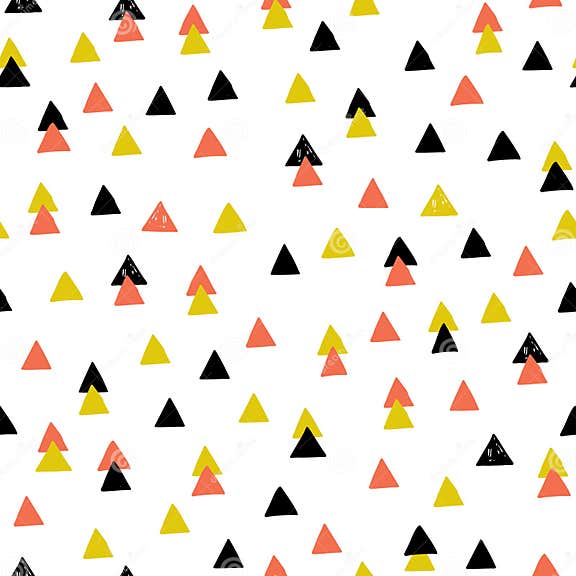 Creative Grunge Triangles Seamless Pattern Abstract Geometric Texture