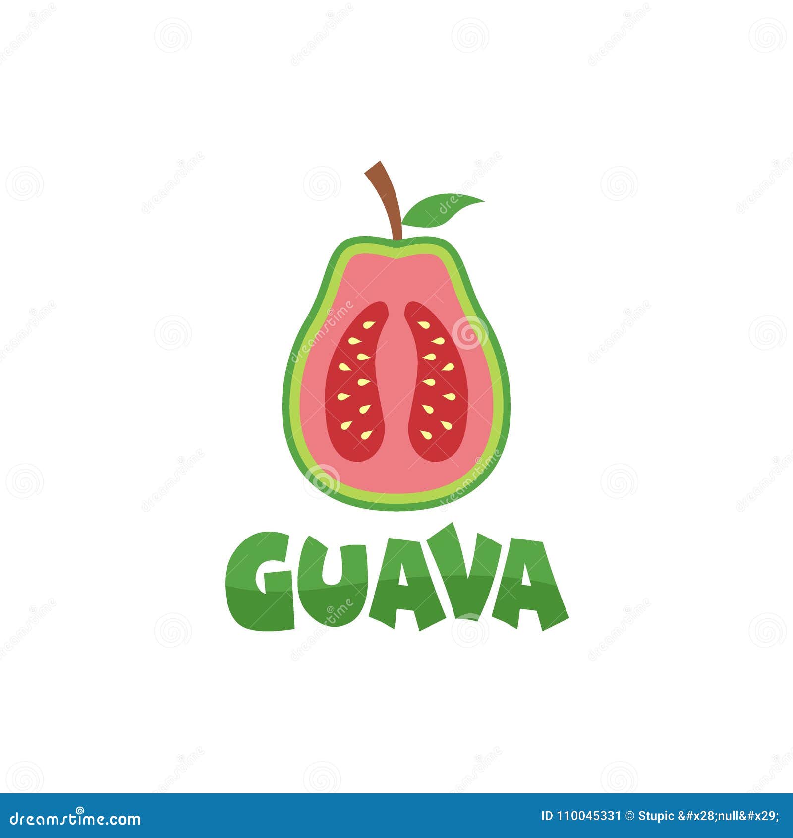 Creative Guava Logo Vector Art Logo Stock Illustration - Illustration ...