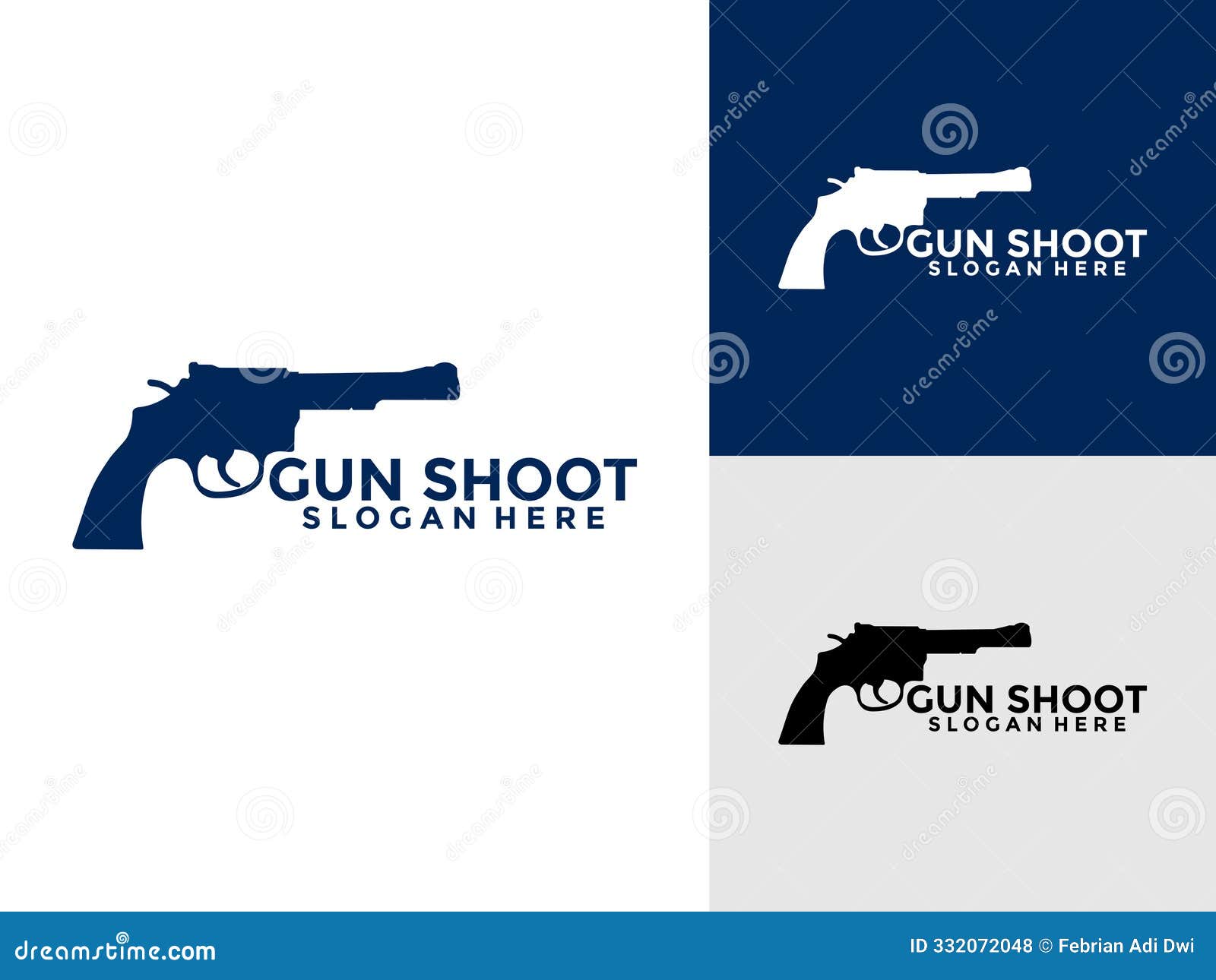 Creative Gun Logo Vector Design. Gun Logo Stock Vector - Illustration ...