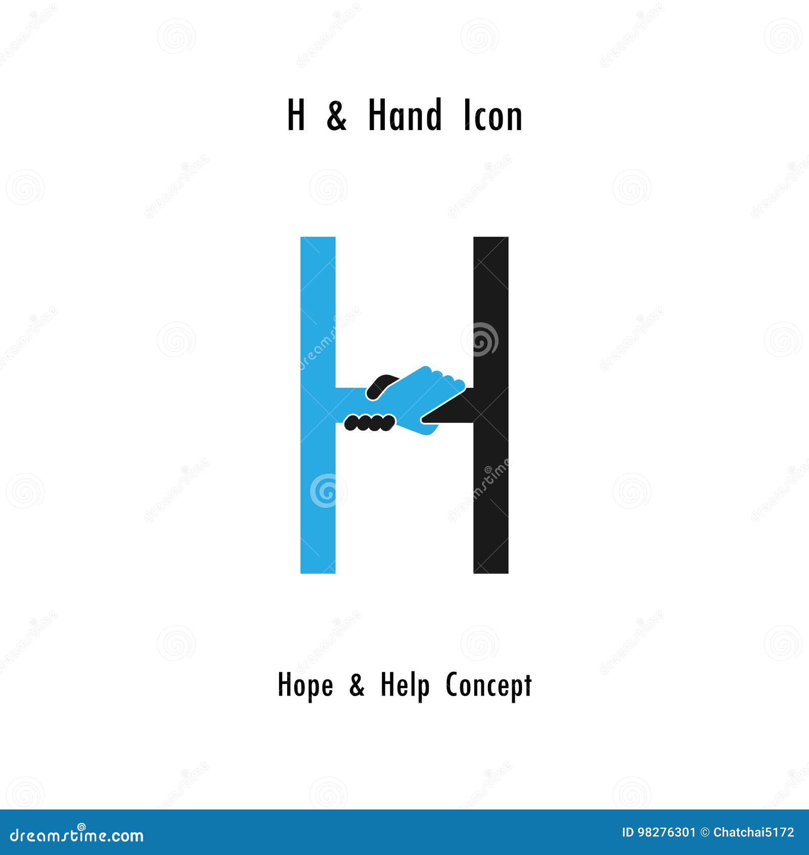 Creative H- Alphabet Icon Abstract and Hands Icon Design Vector Stock ...