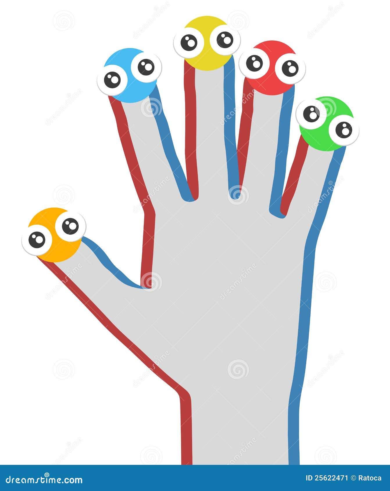 Creative hand design stock vector. Illustration of fingers - 25622471