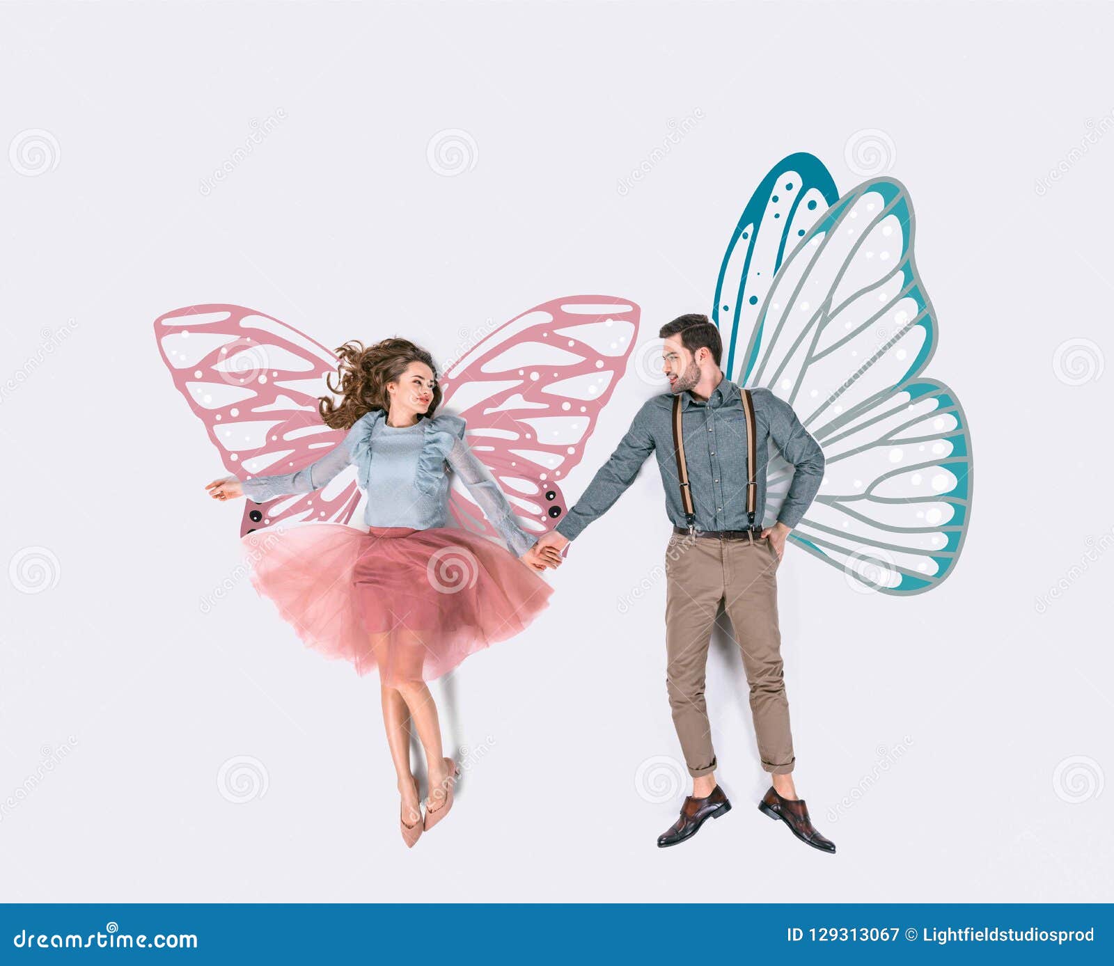 Creative Hand Drawn Collage with Couple Stock Illustration ...