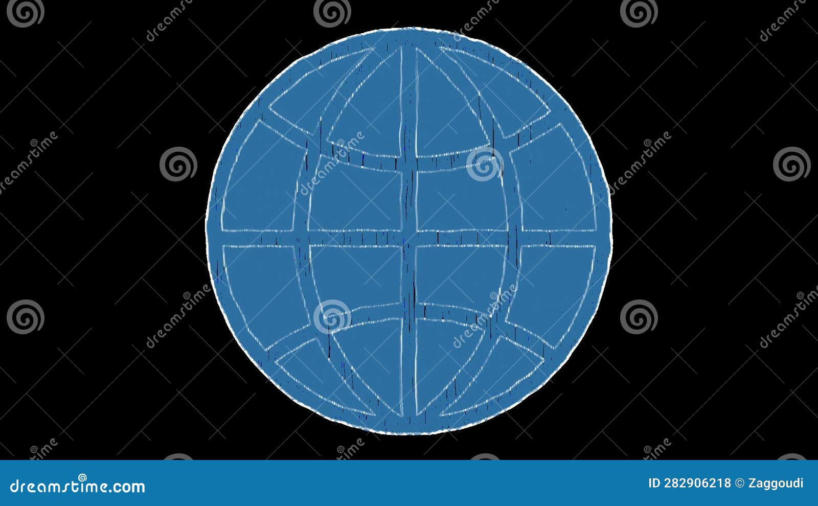 Hand Drawn Animated Internet Globe Icon in Green Screen Stock Footage ...