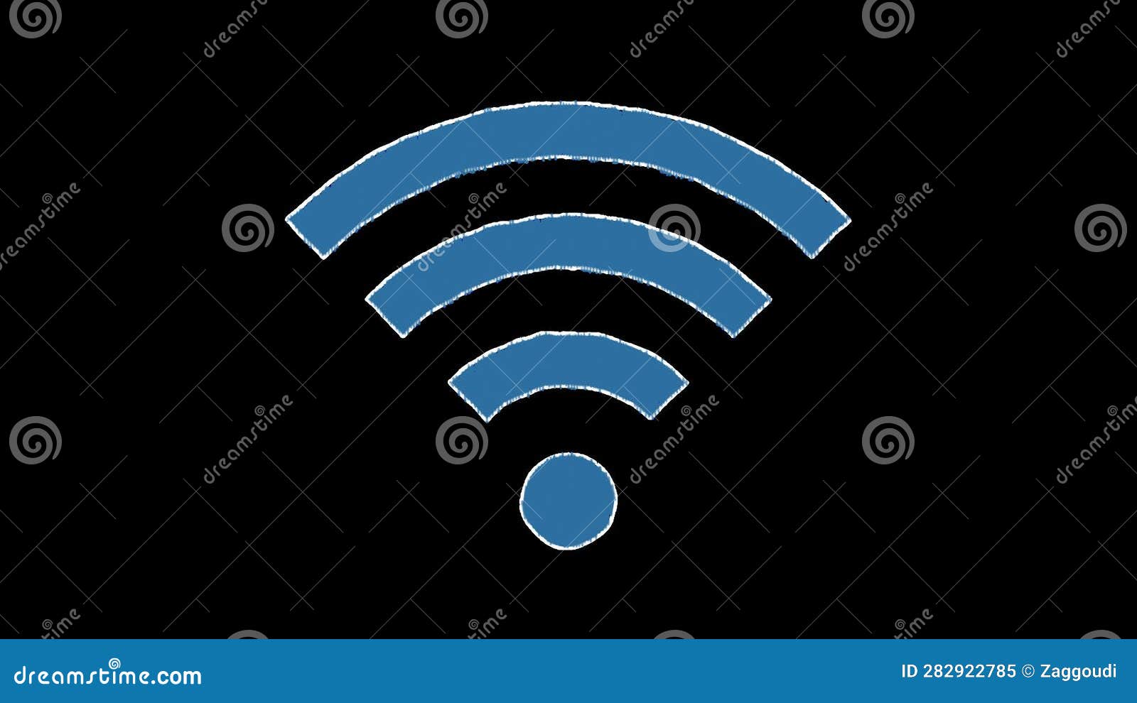 Hand Drawn Animated WiFi Icon in Green Screen Stock Video - Video of ...