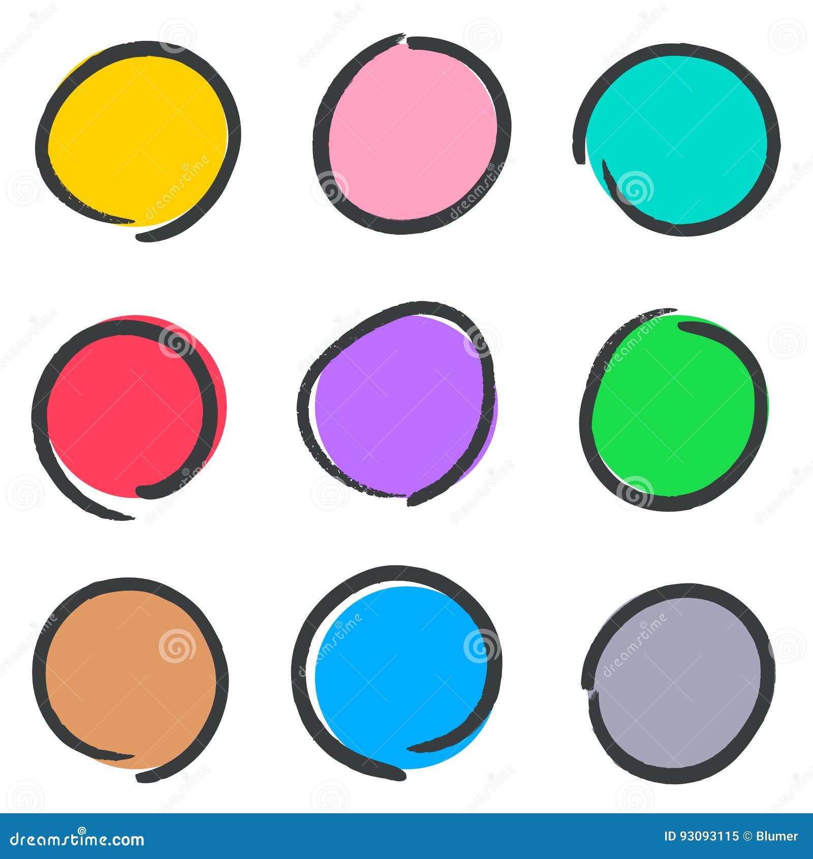 Creative Hand Drawn Web Buttons Stock Vector - Illustration of doodle ...