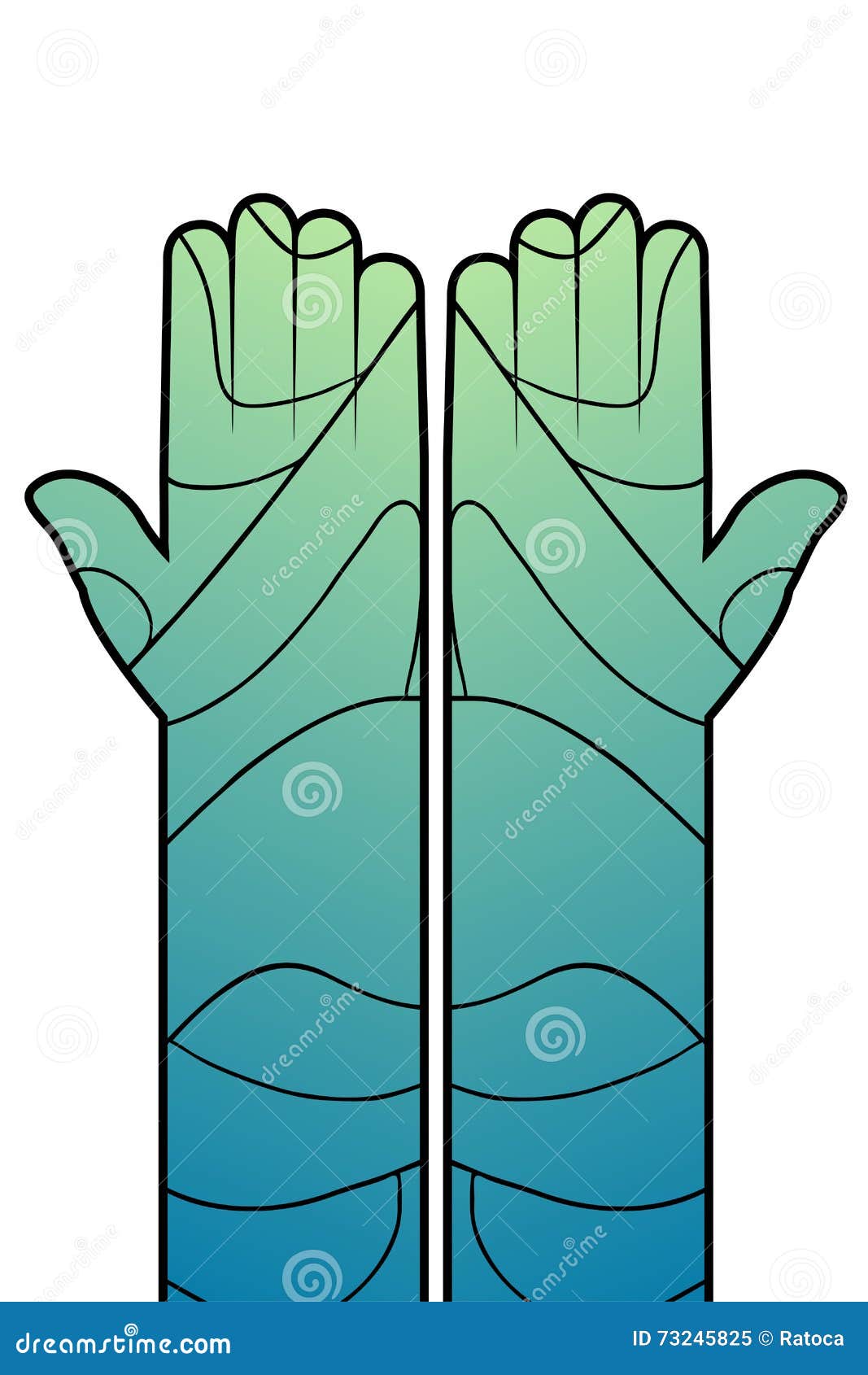 Creative hand illustration stock vector. Illustration of icon - 73245825