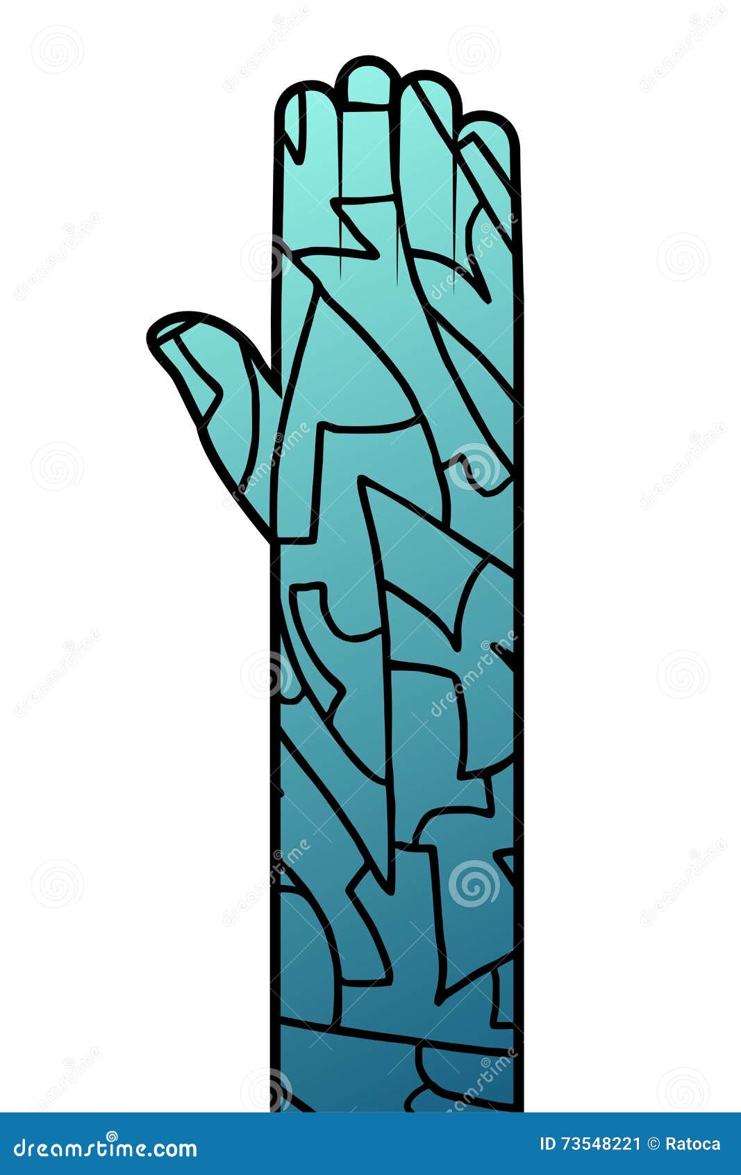 Creative hand illustration stock vector. Illustration of symbol - 73548221