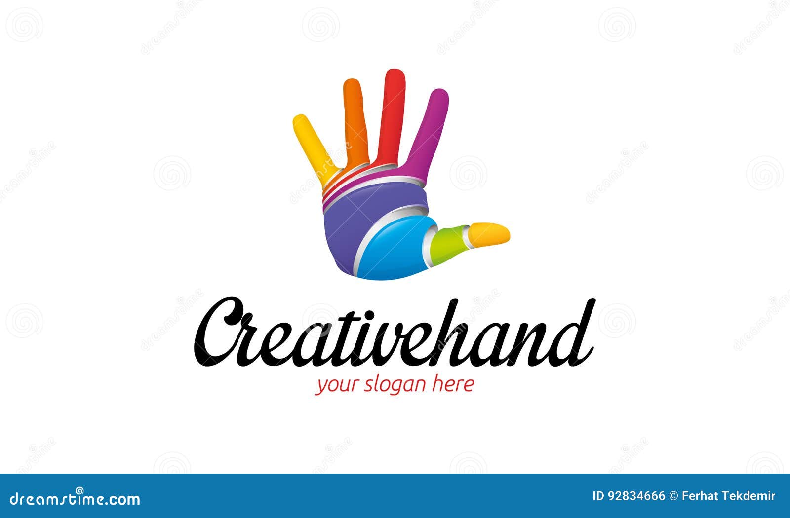 Creative Hand Logo stock vector. Illustration of help - 92834666
