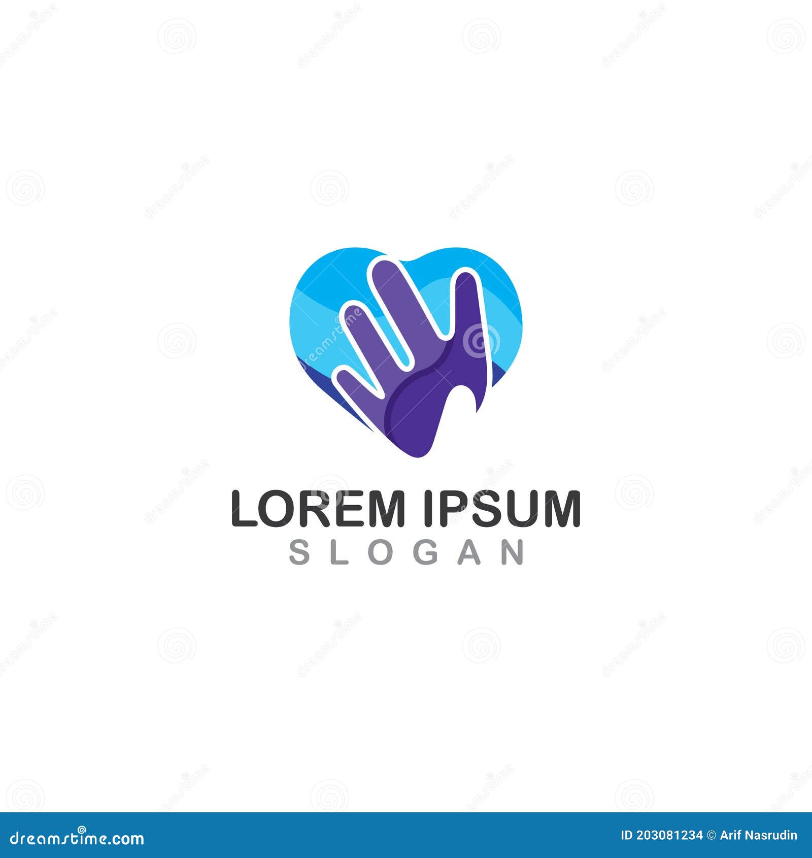 Creative Hand Logo Vector Design Template, Colorful Hand Vector ...