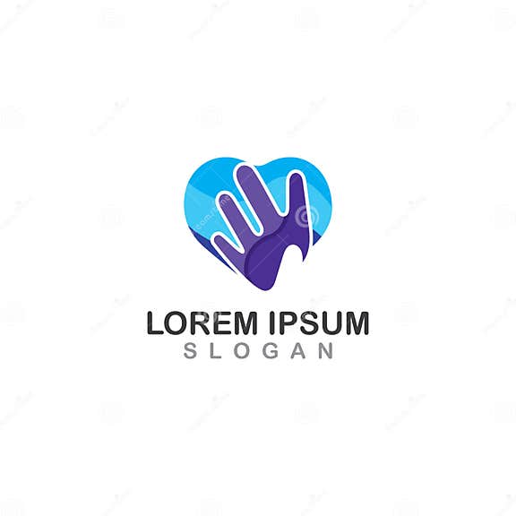 Creative Hand Logo Vector Design Template, Colorful Hand Vector ...