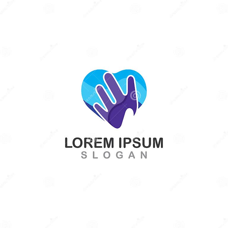 Creative Hand Logo Vector Design Template, Colorful Hand Vector ...
