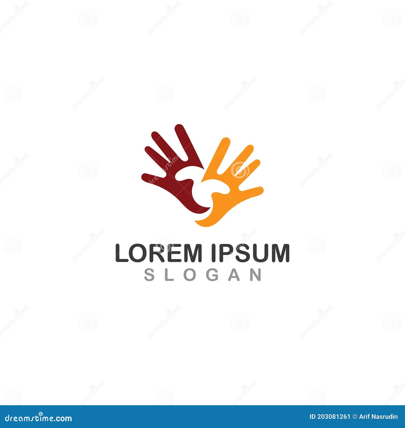 Creative Hand Logo Vector Design Template, Colorful Hand Vector ...