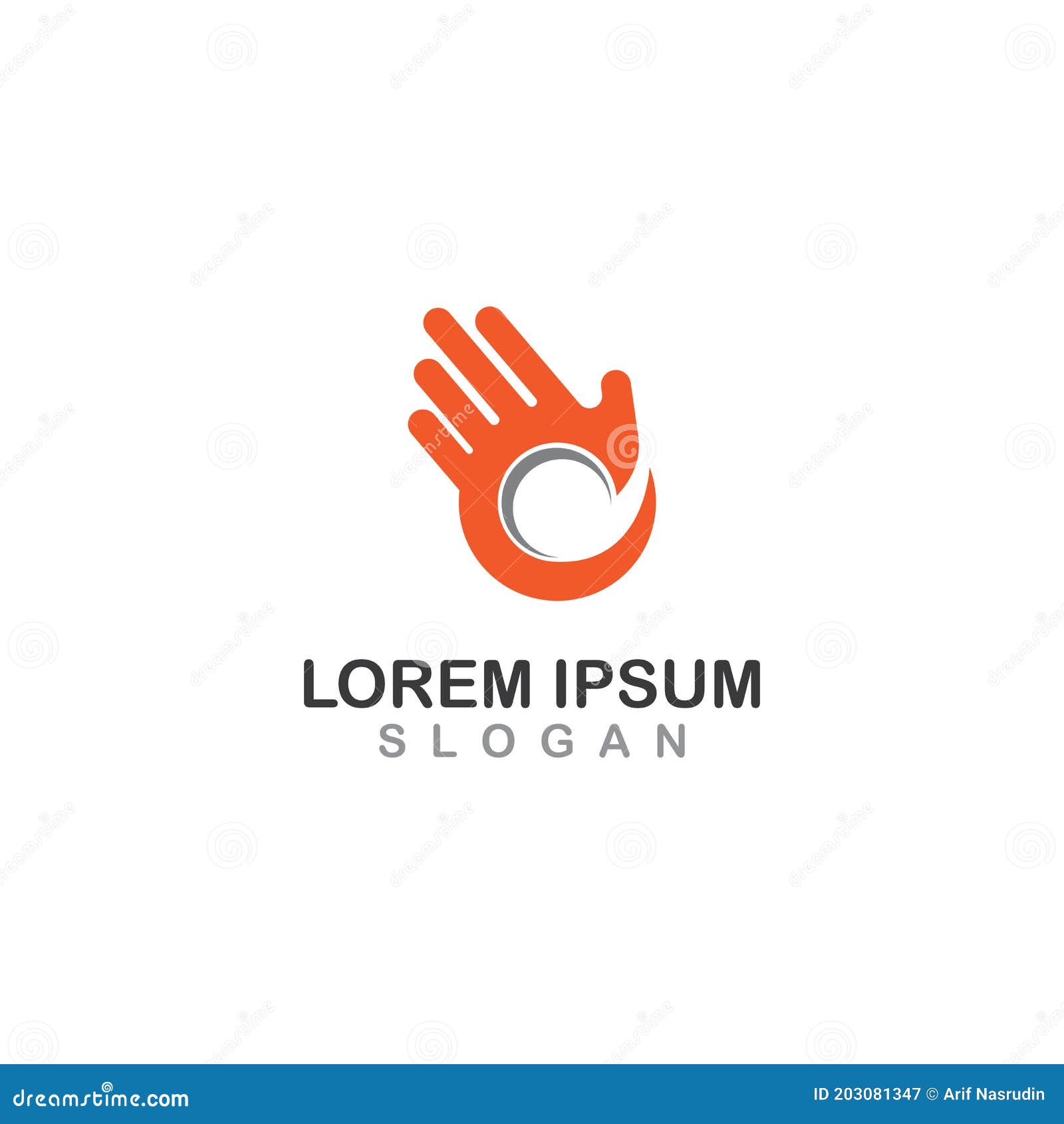 Creative Hand Logo Vector Design Template, Colorful Hand Vector ...
