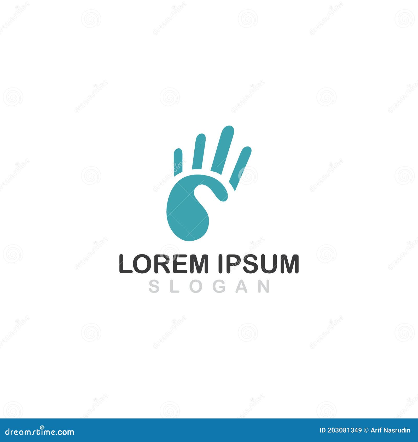 Creative Hand Logo Vector Design Template, Colorful Hand Vector ...