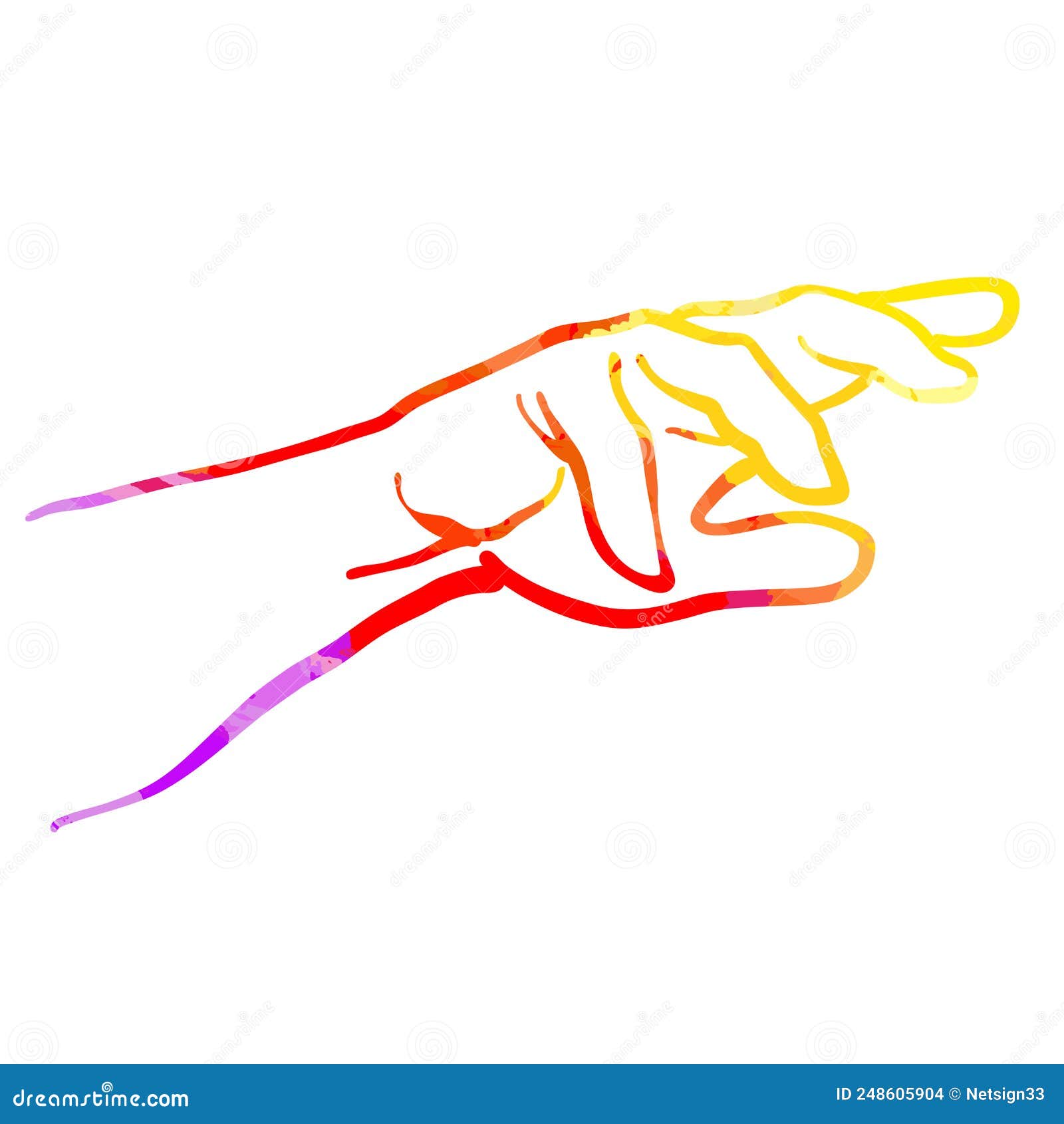 Creative Hand Sign Colourful Art Stock Vector - Illustration of ...
