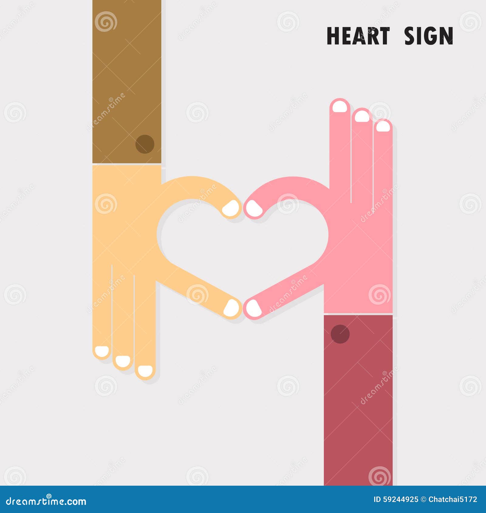 Creative Hand Sign and Heart Abstract Vector Logo Design. Stock Vector ...