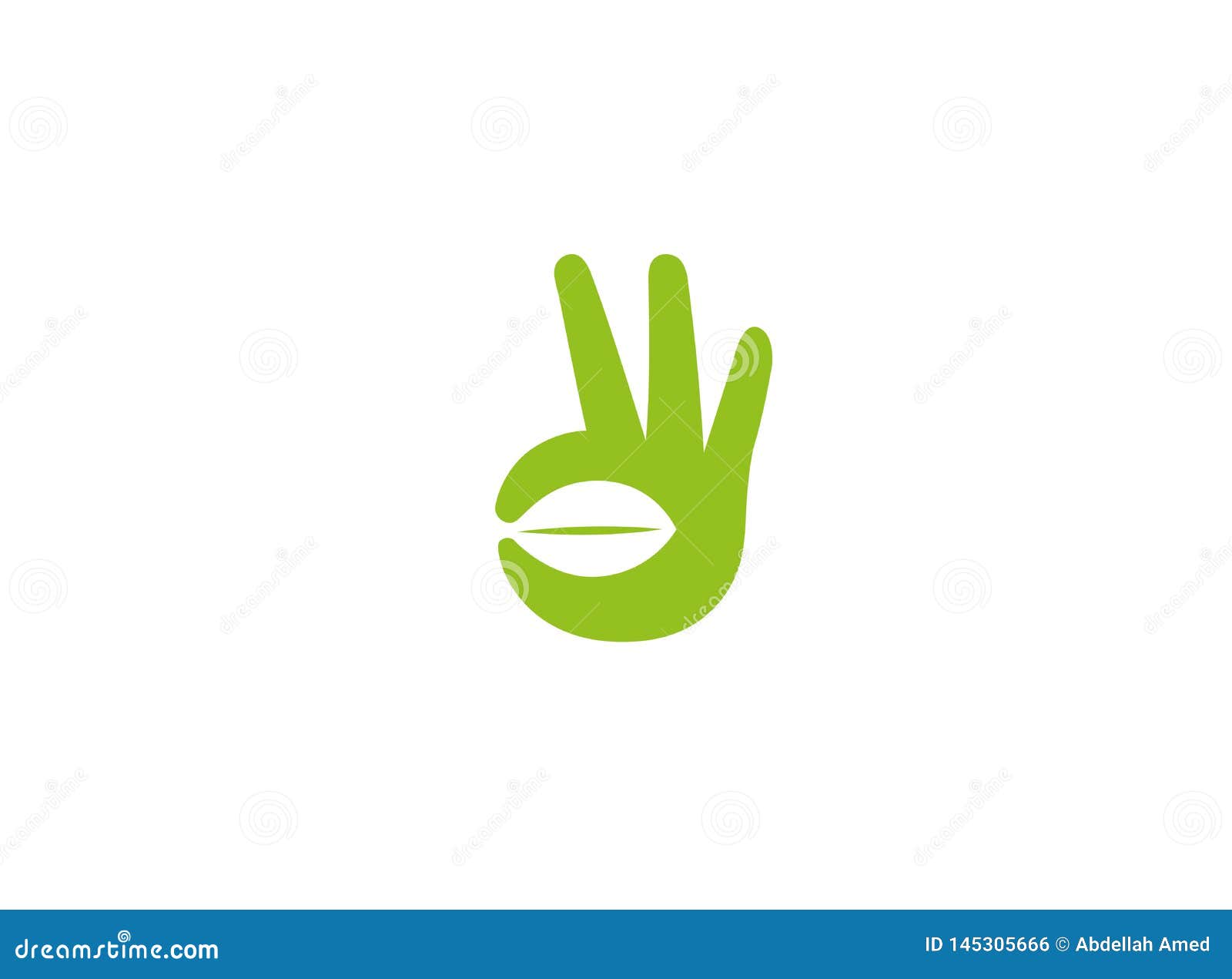 Creative Hand Sign Leaf Symbol Logo Stock Vector - Illustration of hand ...