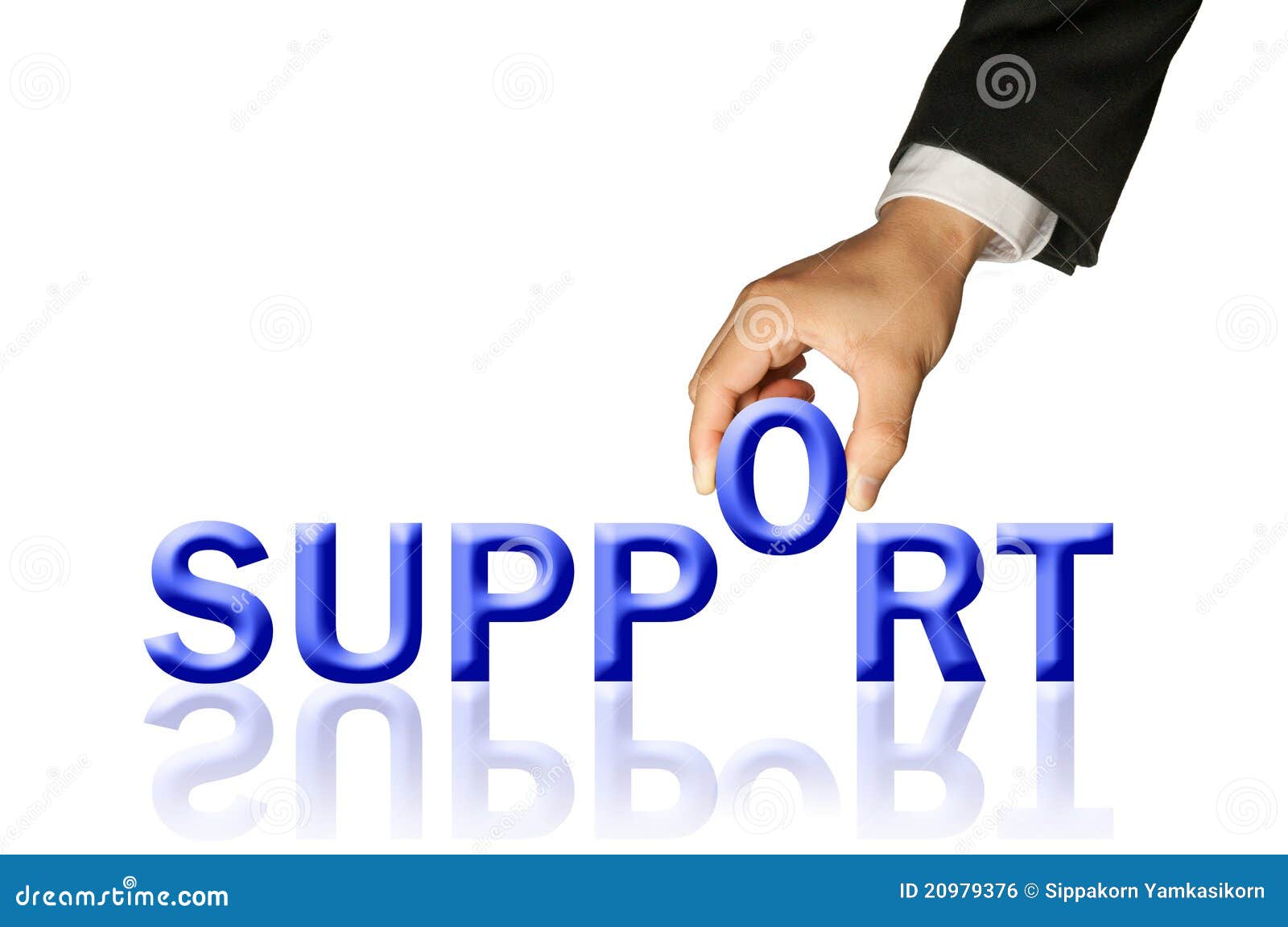 Creative of Hand and Word Support Stock Illustration - Illustration of ...