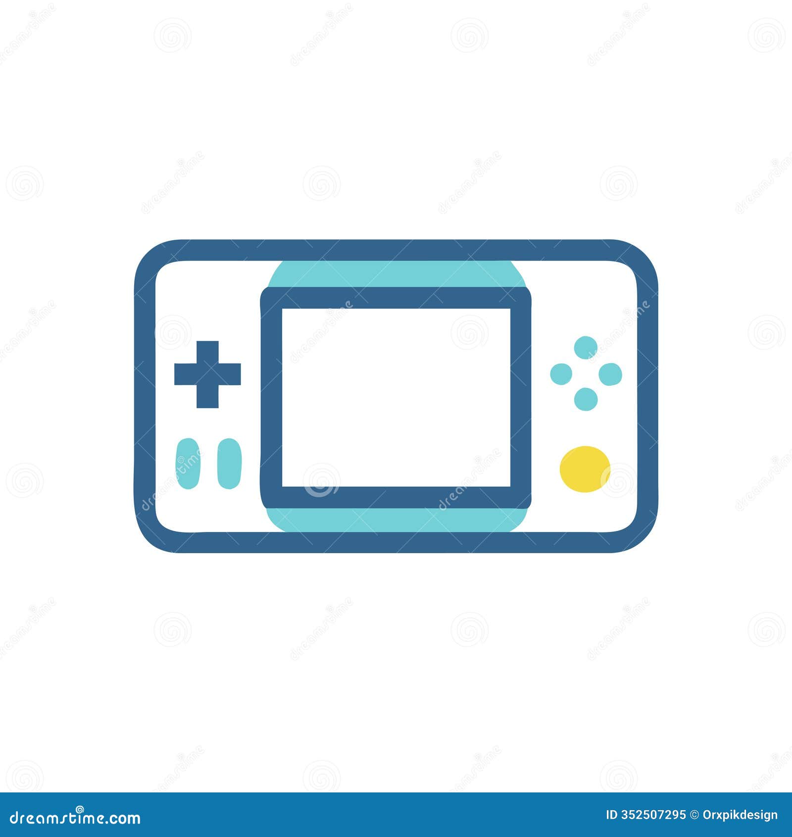 Creative Handheld Console Icon for Fun Stock Illustration ...