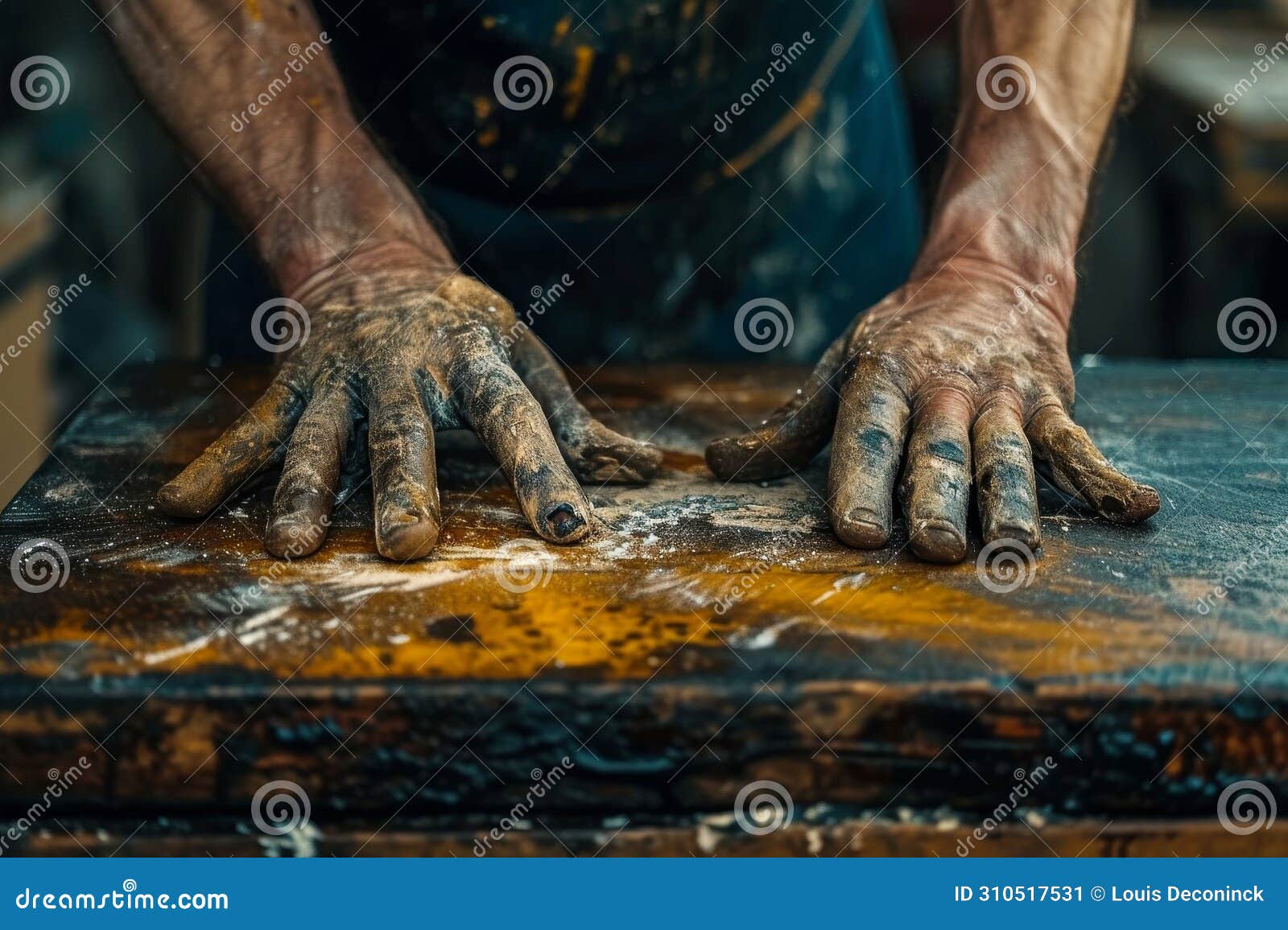 Creative Hands in Art: a Masterpiece in the Making Stock Image - Image ...